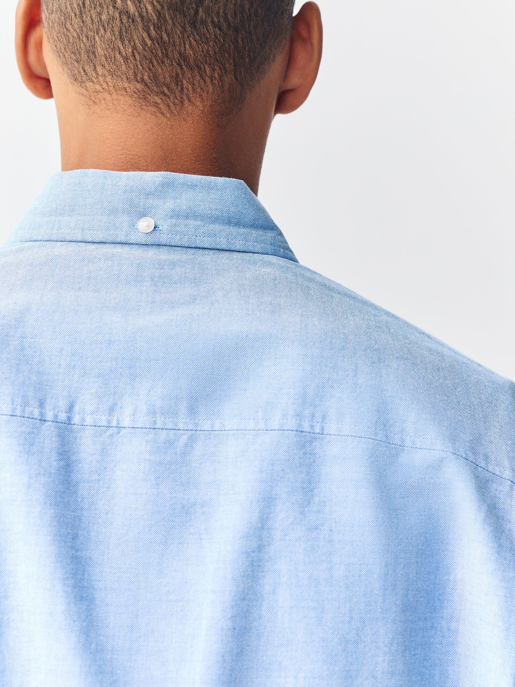 Buy Light Blue Slim Fit Long Sleeve Oxford Shirt from the Next UK ...