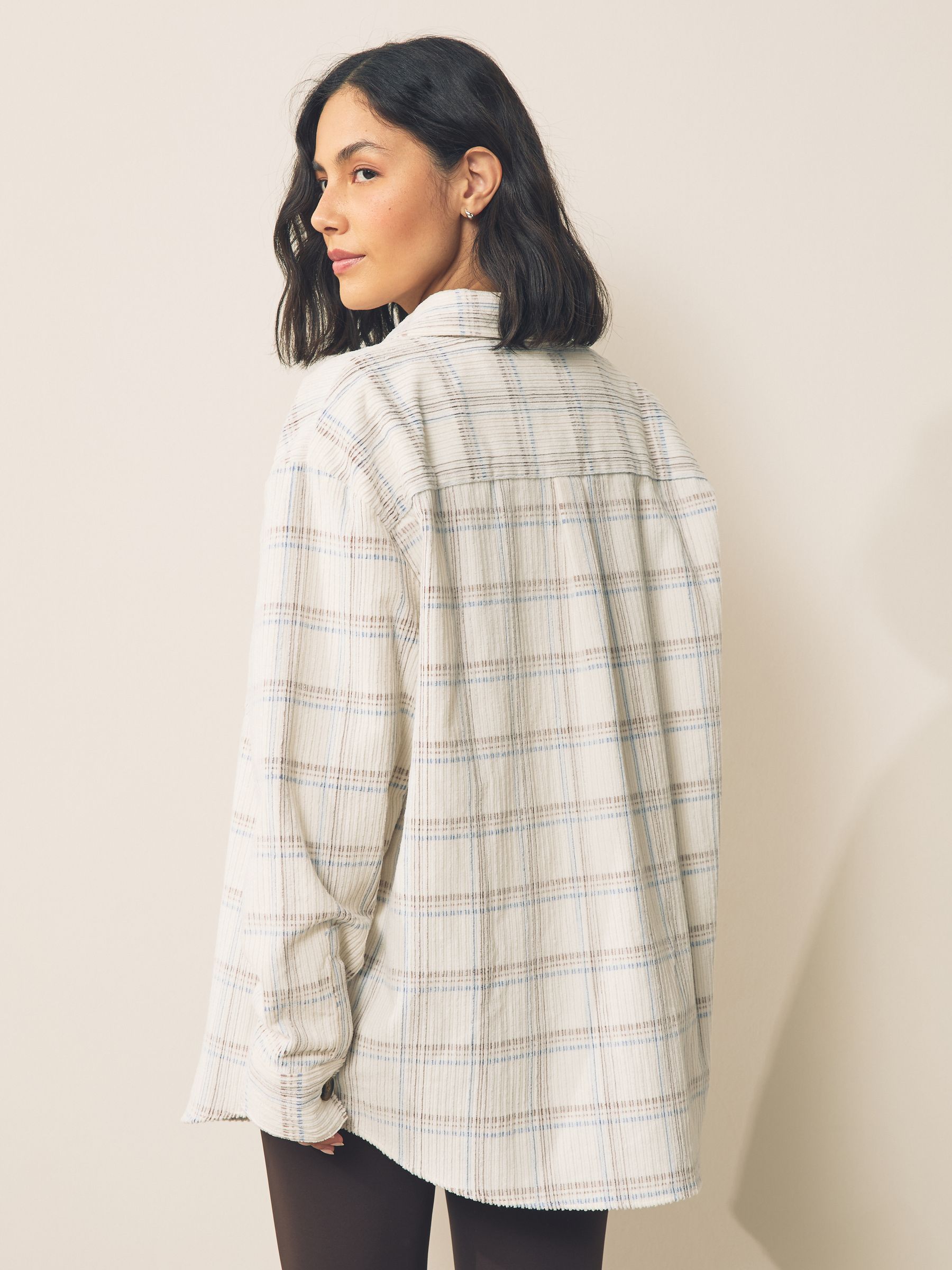 Buy Neutral Check 100% Cotton Shacket from Next Australia