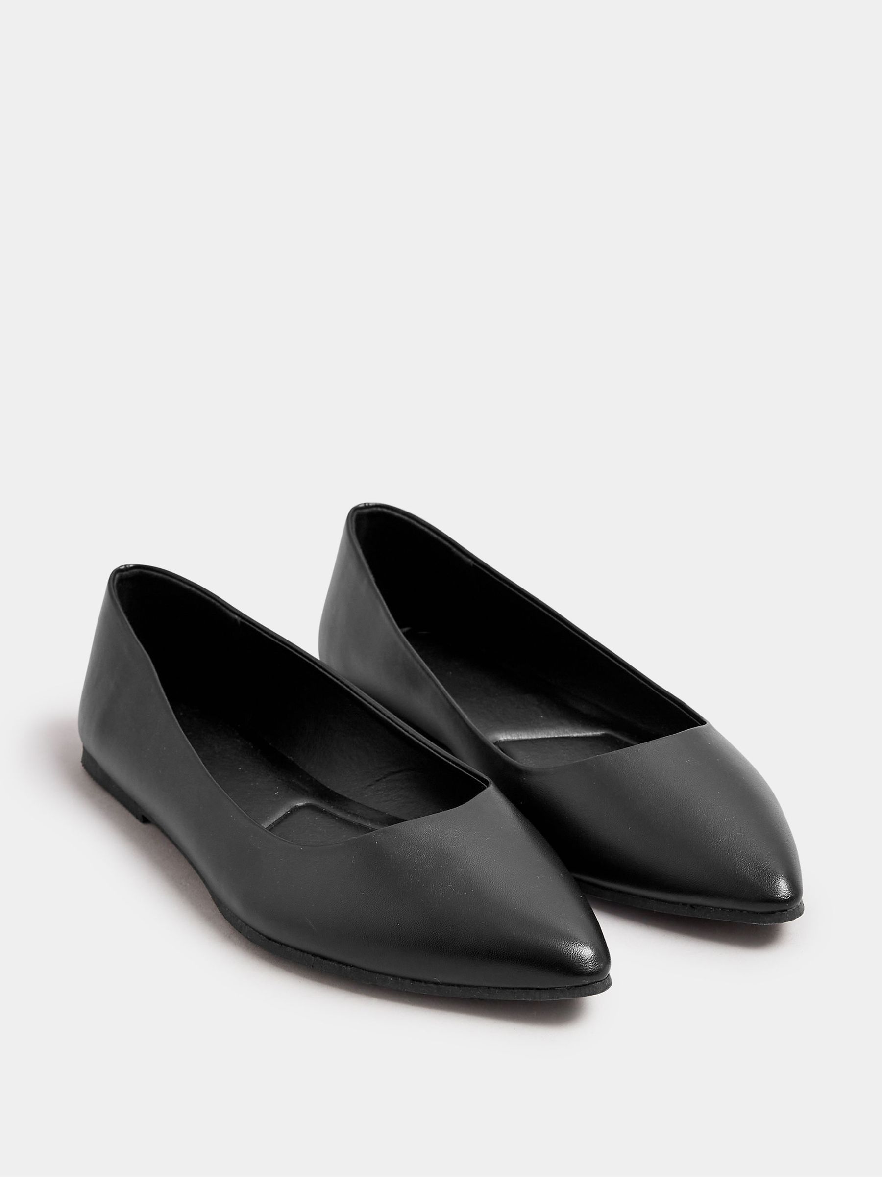 Buy Yours Curve Black Wide Fit Wide Fit Flat Point Pumps from the Next ...