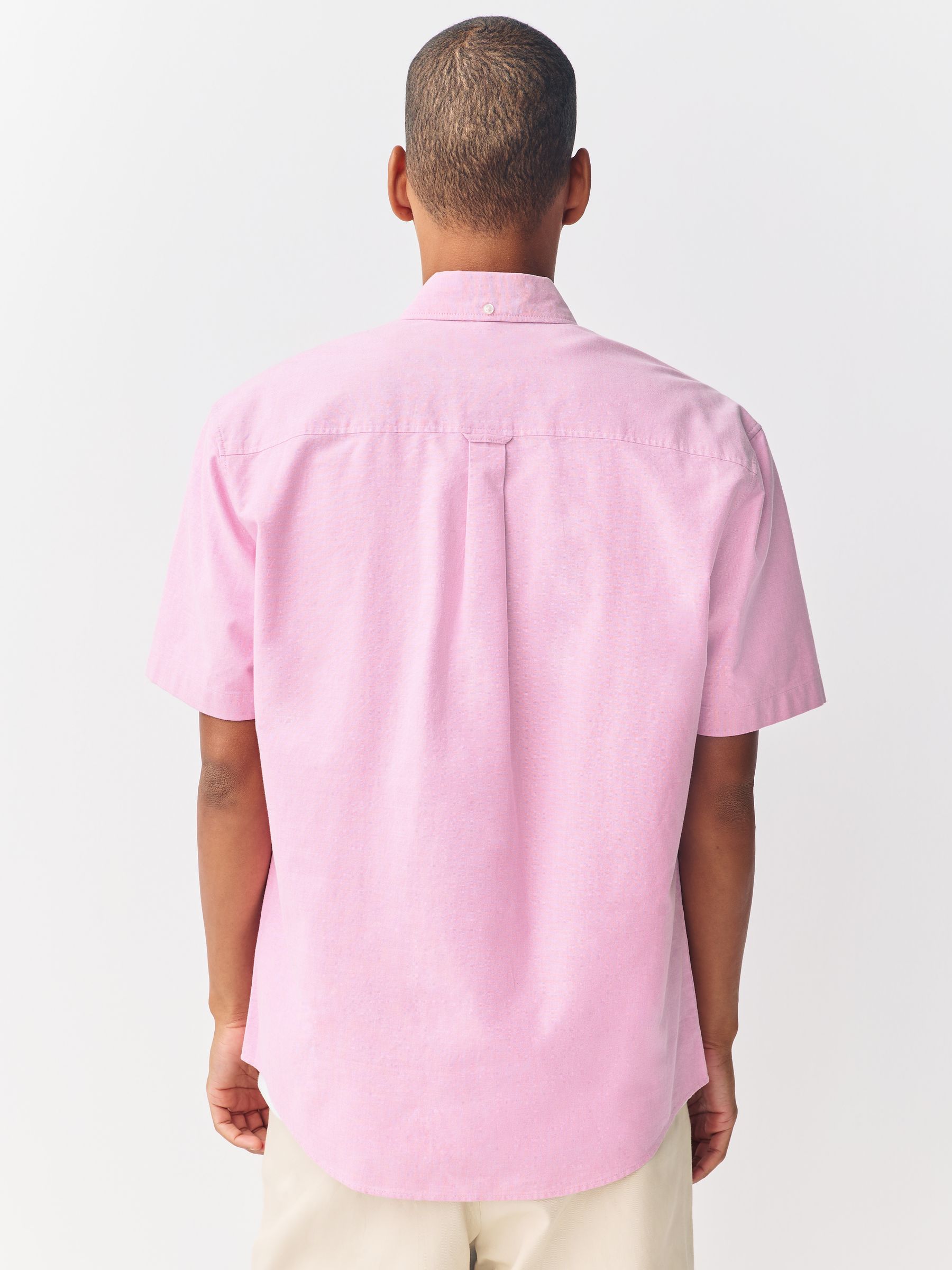Buy Pink Regular Fit Short Sleeve Oxford Shirt from the Next UK online shop