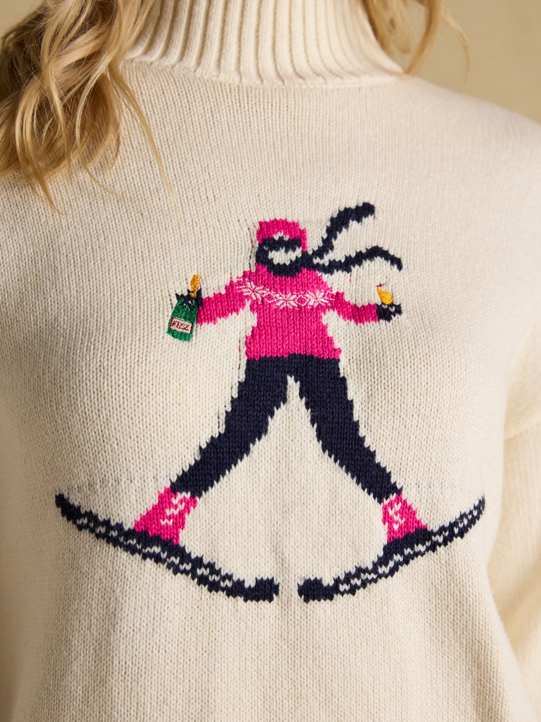 Buy Joules Abigail Cream Ski Intarsia High Neck Jumper from the Next UK ...