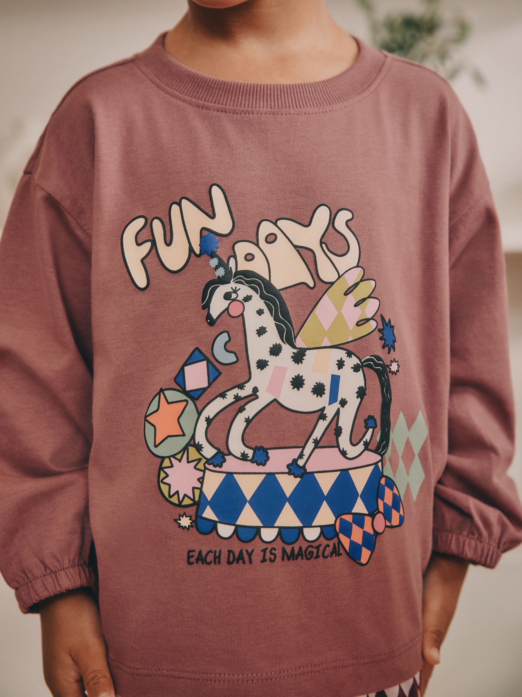 Buy Pink/Purple Fun days Print Joggers Pyjamas 3 Pack (9mths-10yrs) from Next Saudi Arabia