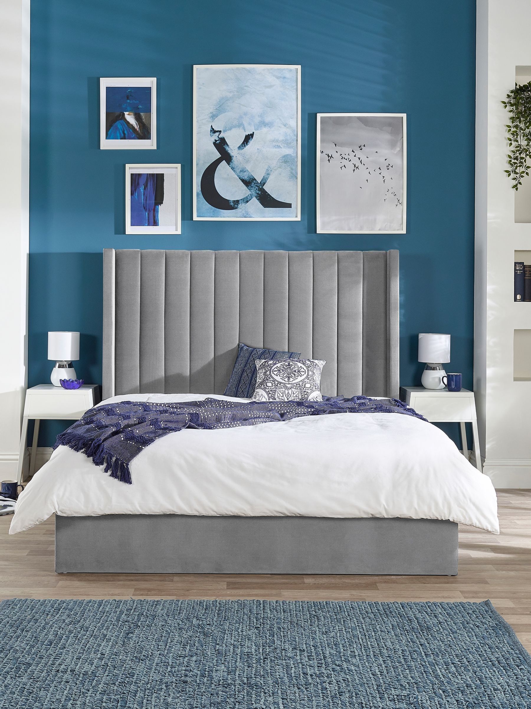 Buy Aspire Furniture Grey Helix End Lift Ottoman Storage Bed from the ...