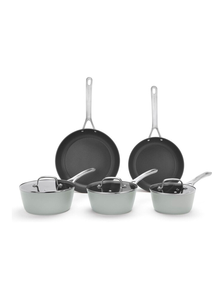 Buy Laura Ashley Sage Leaf 5 Piece Superior Non Sitck Cookware Set from ...