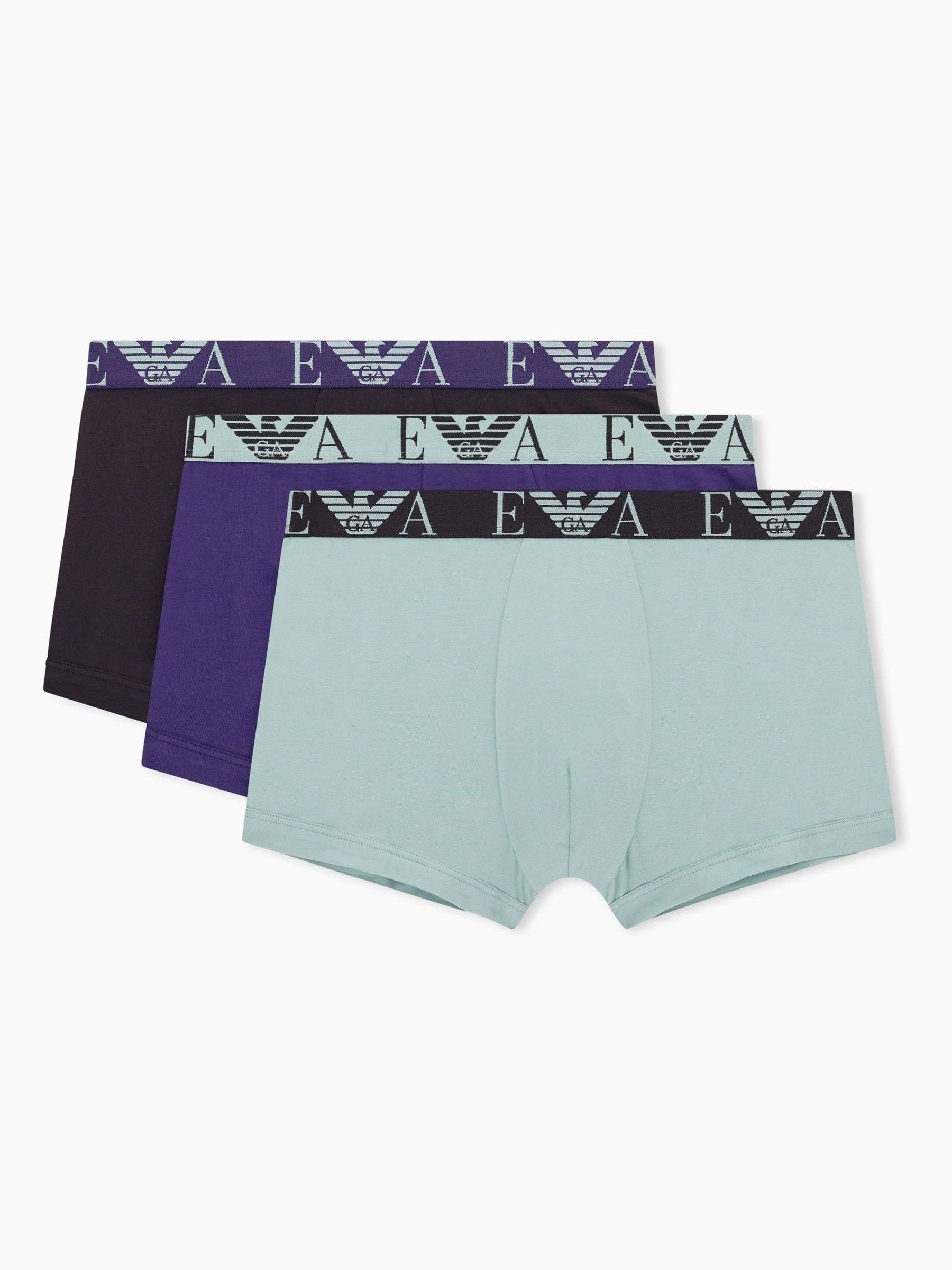 Buy Emporio Armani Black/Purple Boxers 3 Pack from the Next UK online shop