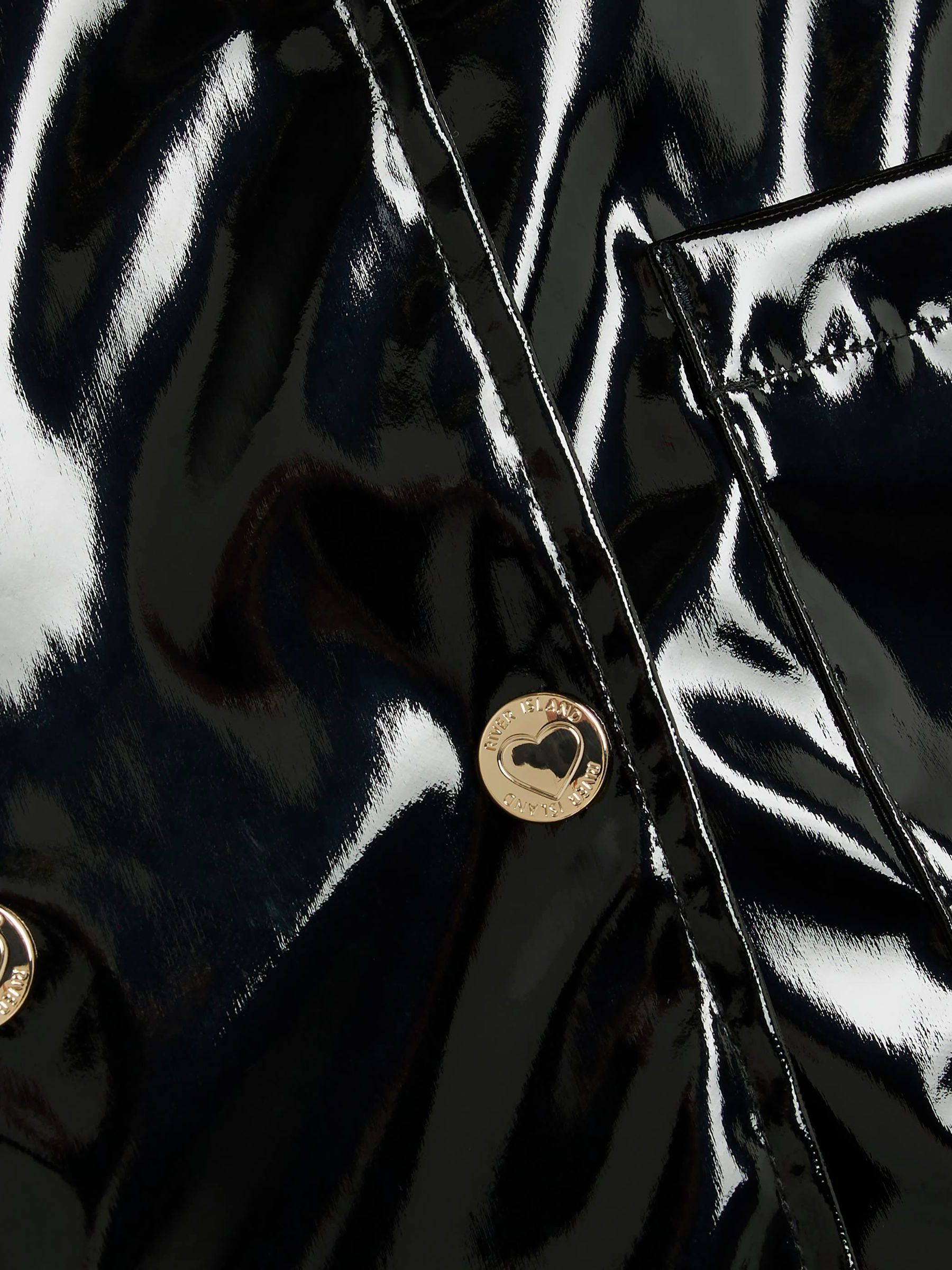 Buy River Island Black Military Raincoat from the Next UK online shop