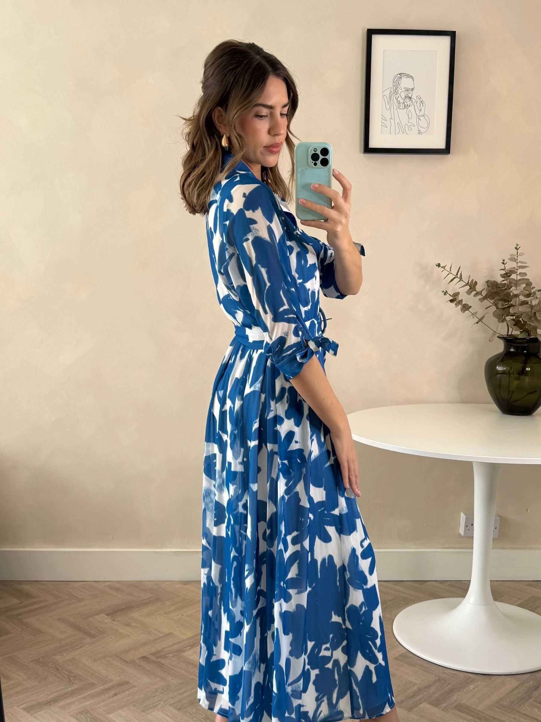 Buy Style Cheat Blue Daphne Belted Shirt Dress from the Next UK online shop