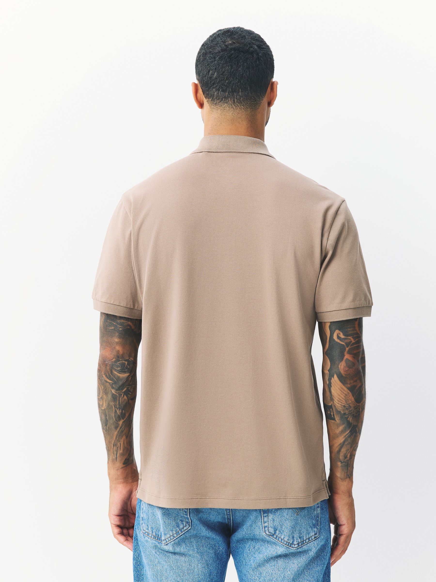 Buy Neutral Regular Fit Short Sleeve Pique Polo Shirt from Next Australia