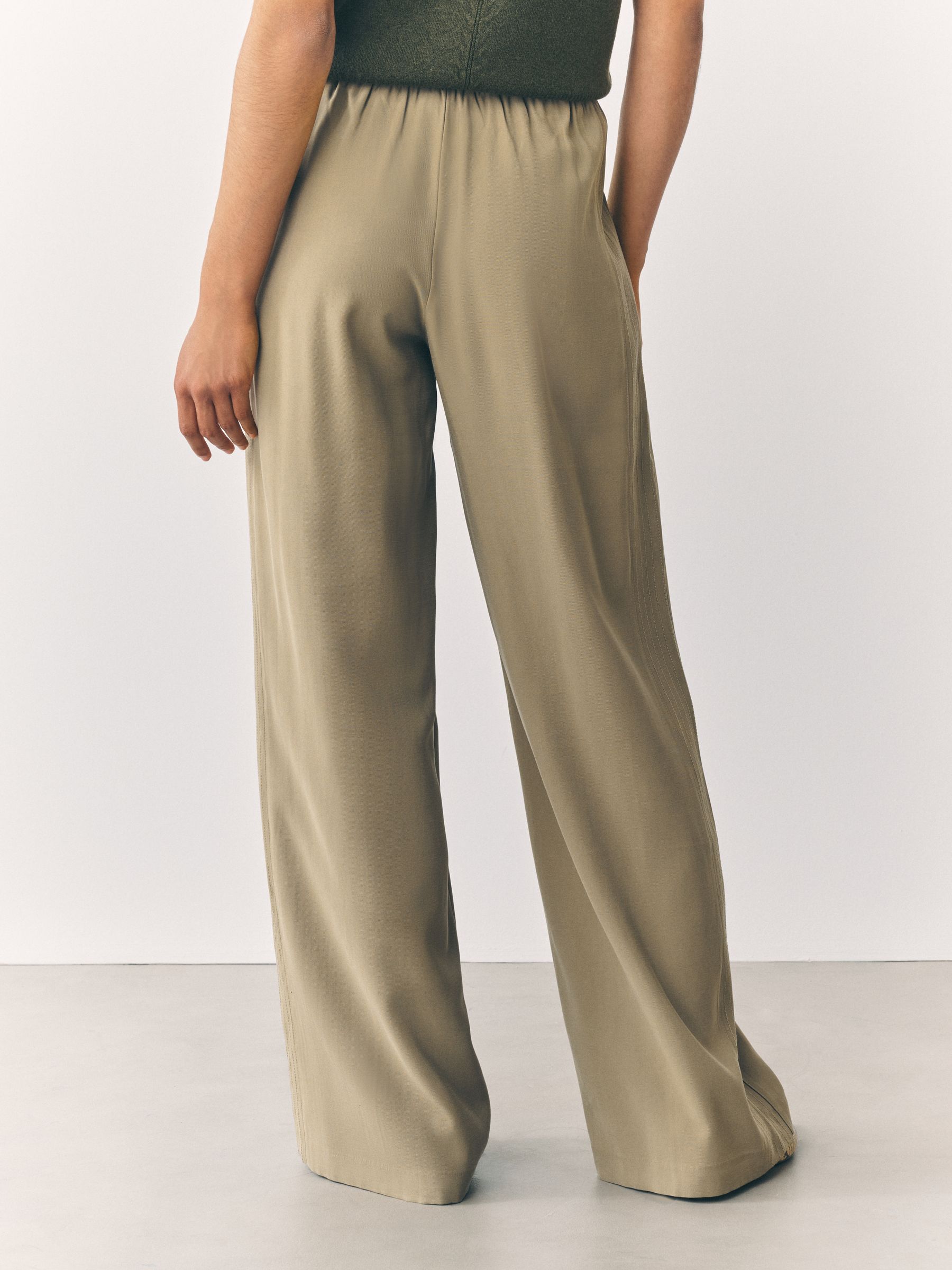 Buy Neutral - Side Stitch Wide Leg Trousers from Next Bahrain