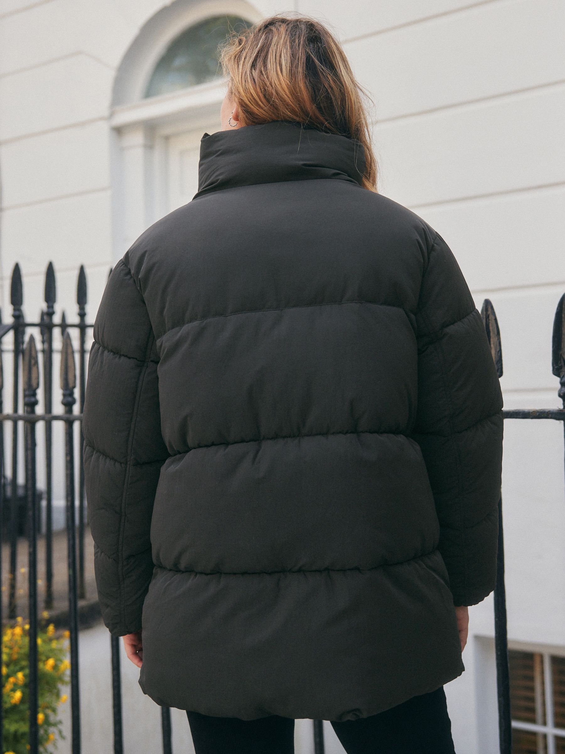Buy Black Shower Resistant Mid Length Padded Coat from the Next UK ...