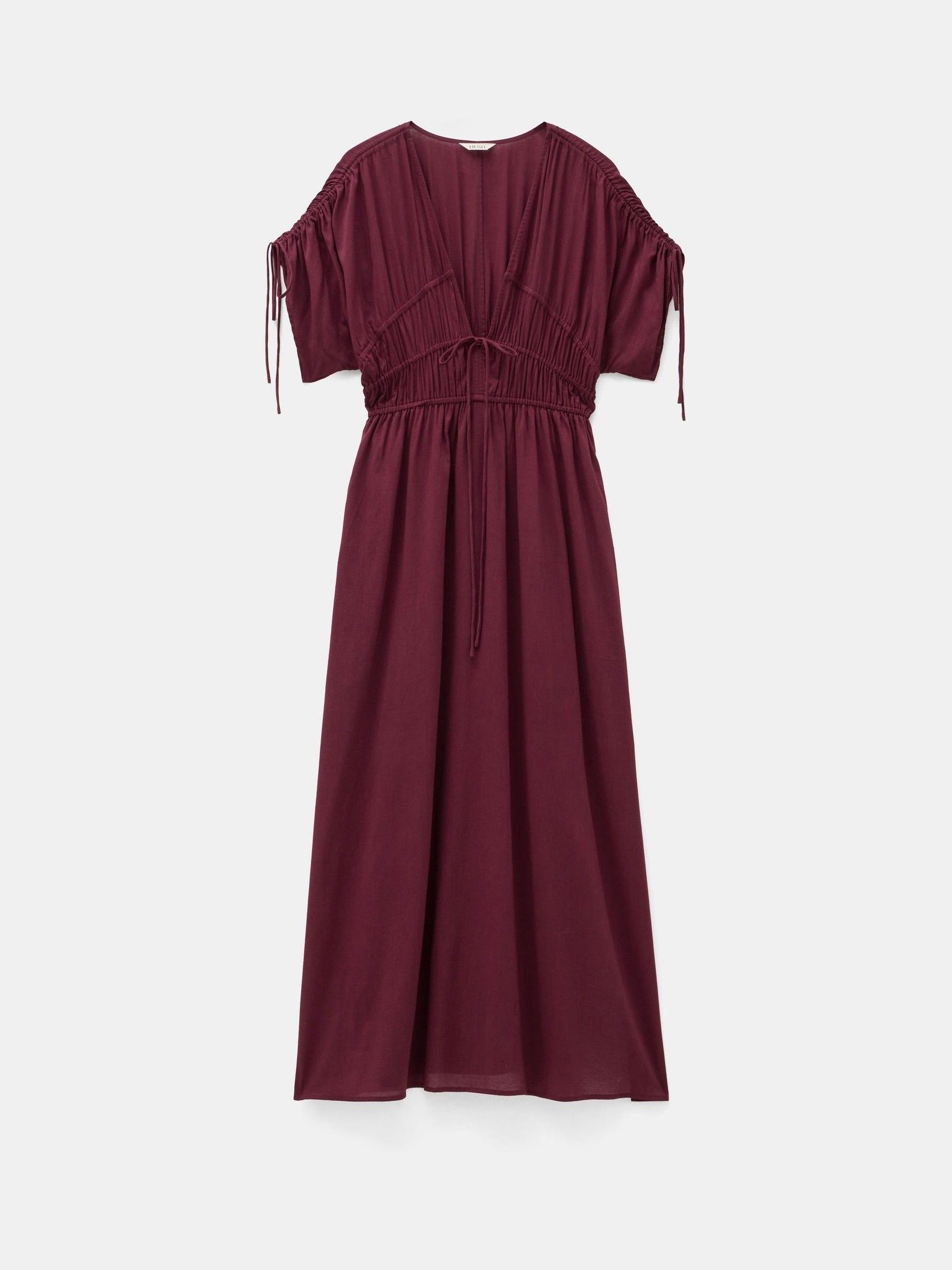 Buy Hush Red Grace Cotton Blend Midi Dress from the Next UK online shop