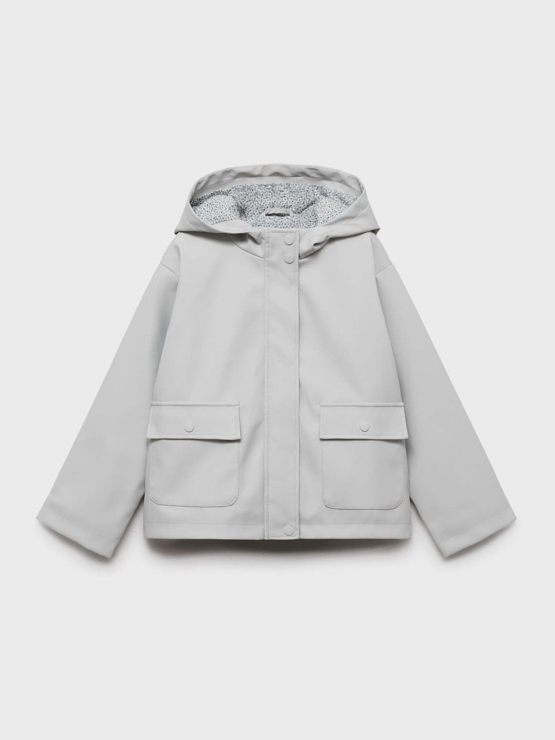 Buy Mango Grey Quilted Hooded Jacket from the Next UK online shop