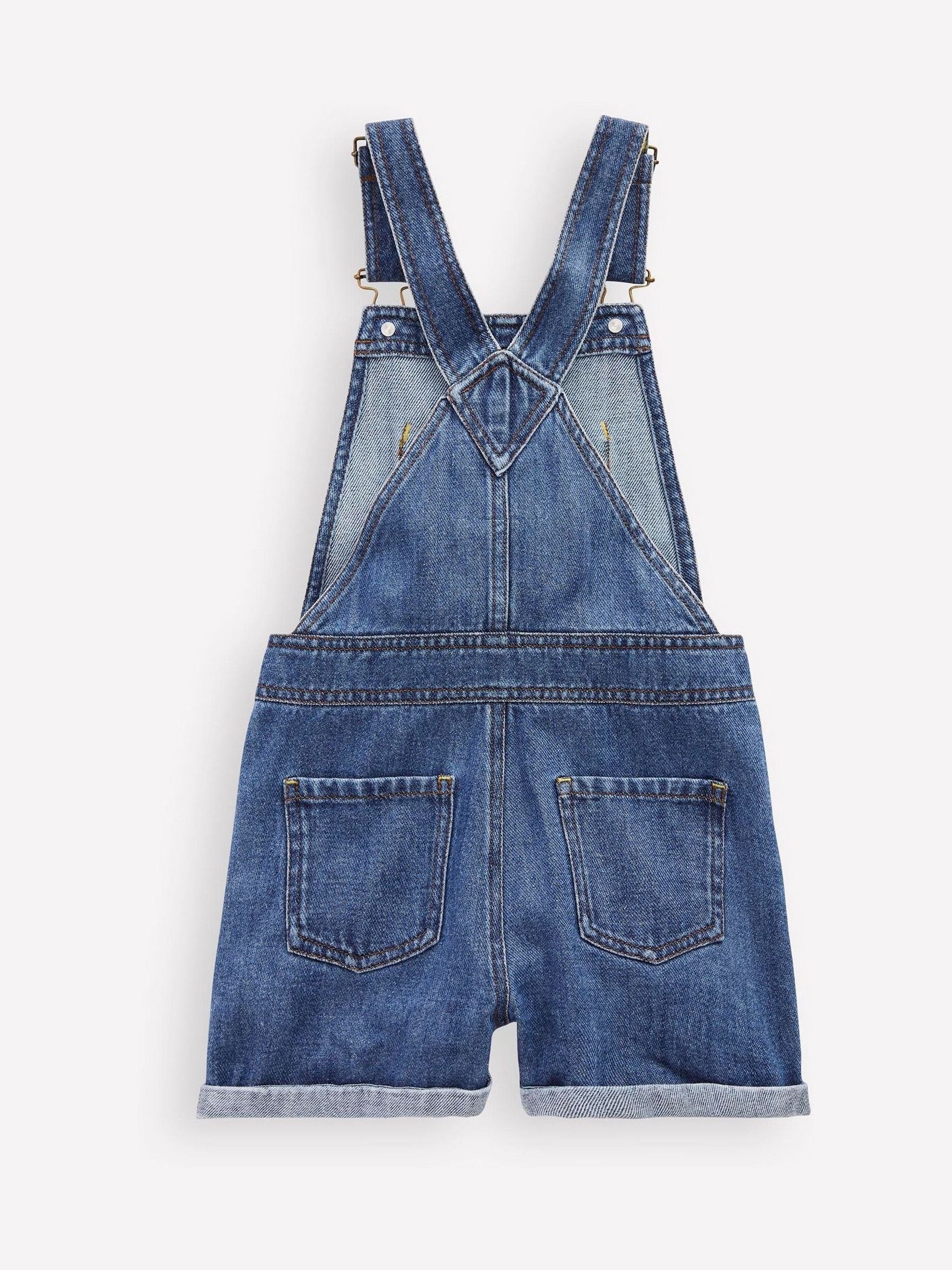 Buy Boden Blue Heart Pocket Short 100% Cotton Dungarees from the Next ...