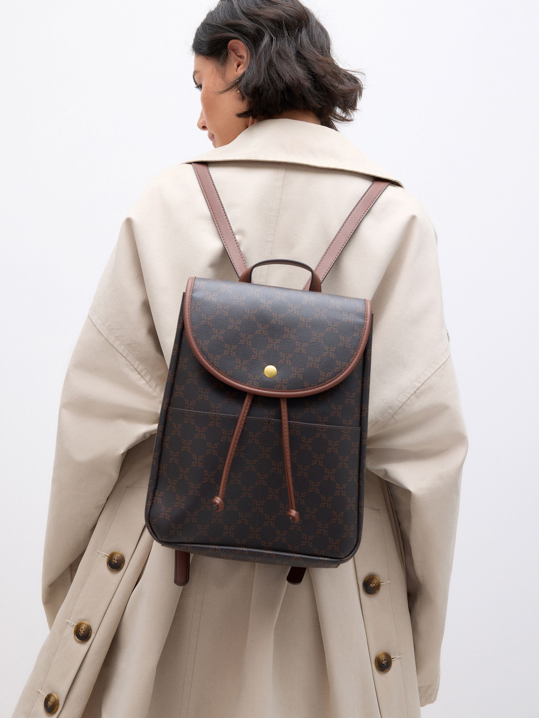 Buy Brown Black/White Clean Backpack from Next Saudi Arabia