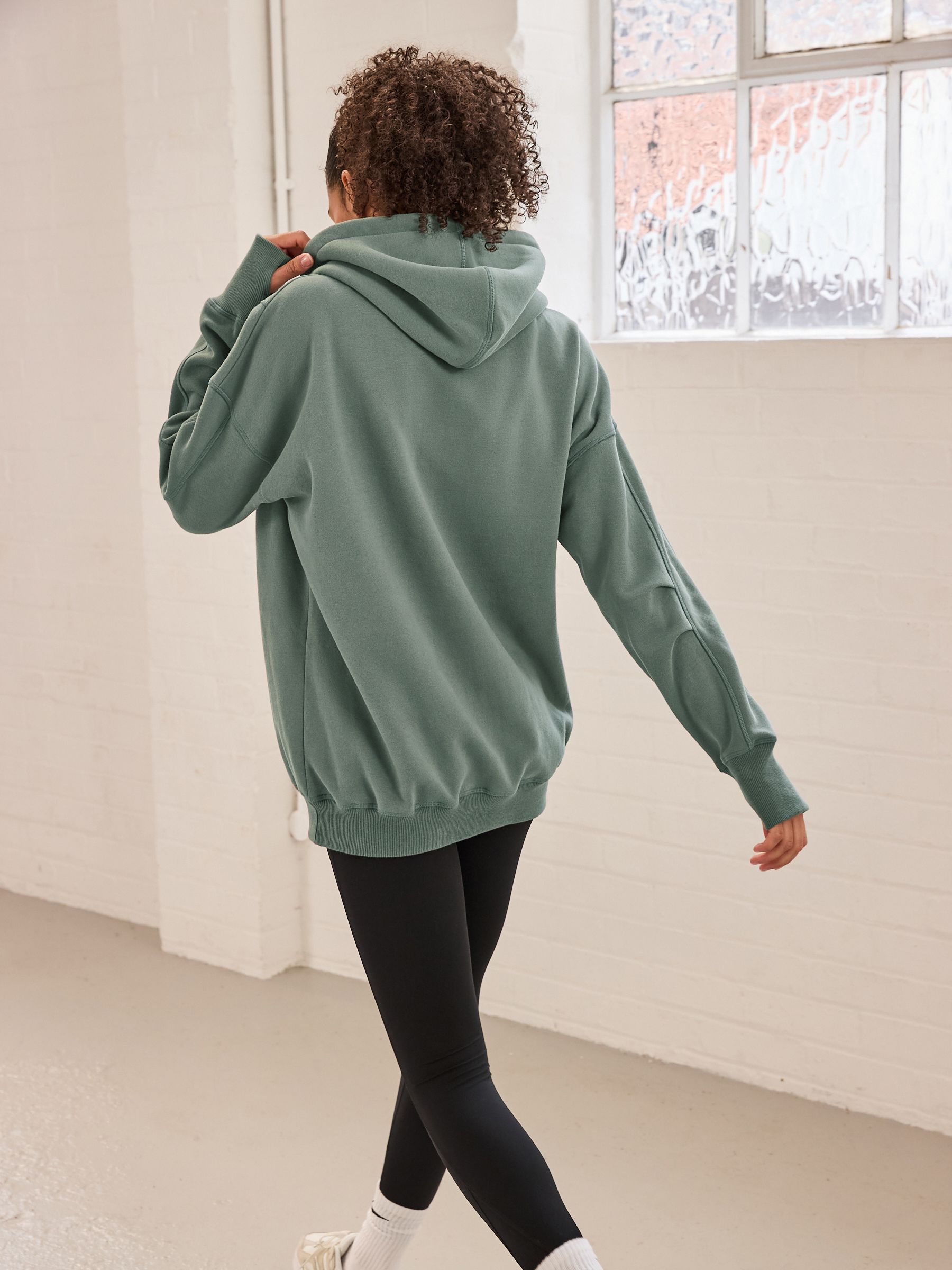 Buy Teal Blue Relaxed Fit Longline Hoodie from the Next UK online shop