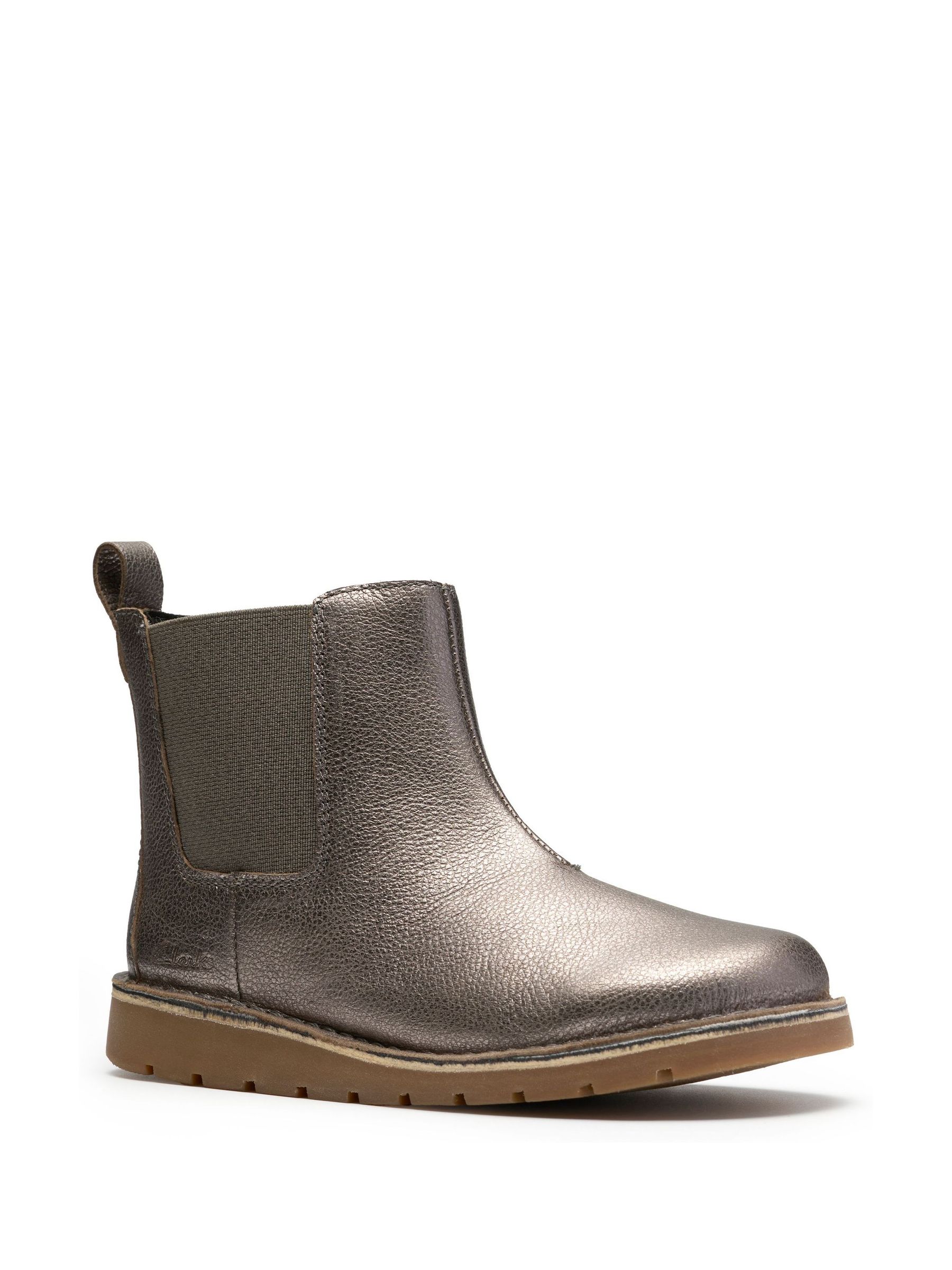 Buy Clarks Pewter Standard Fit (F) Toddler Joyful Sky Boots from Next ...