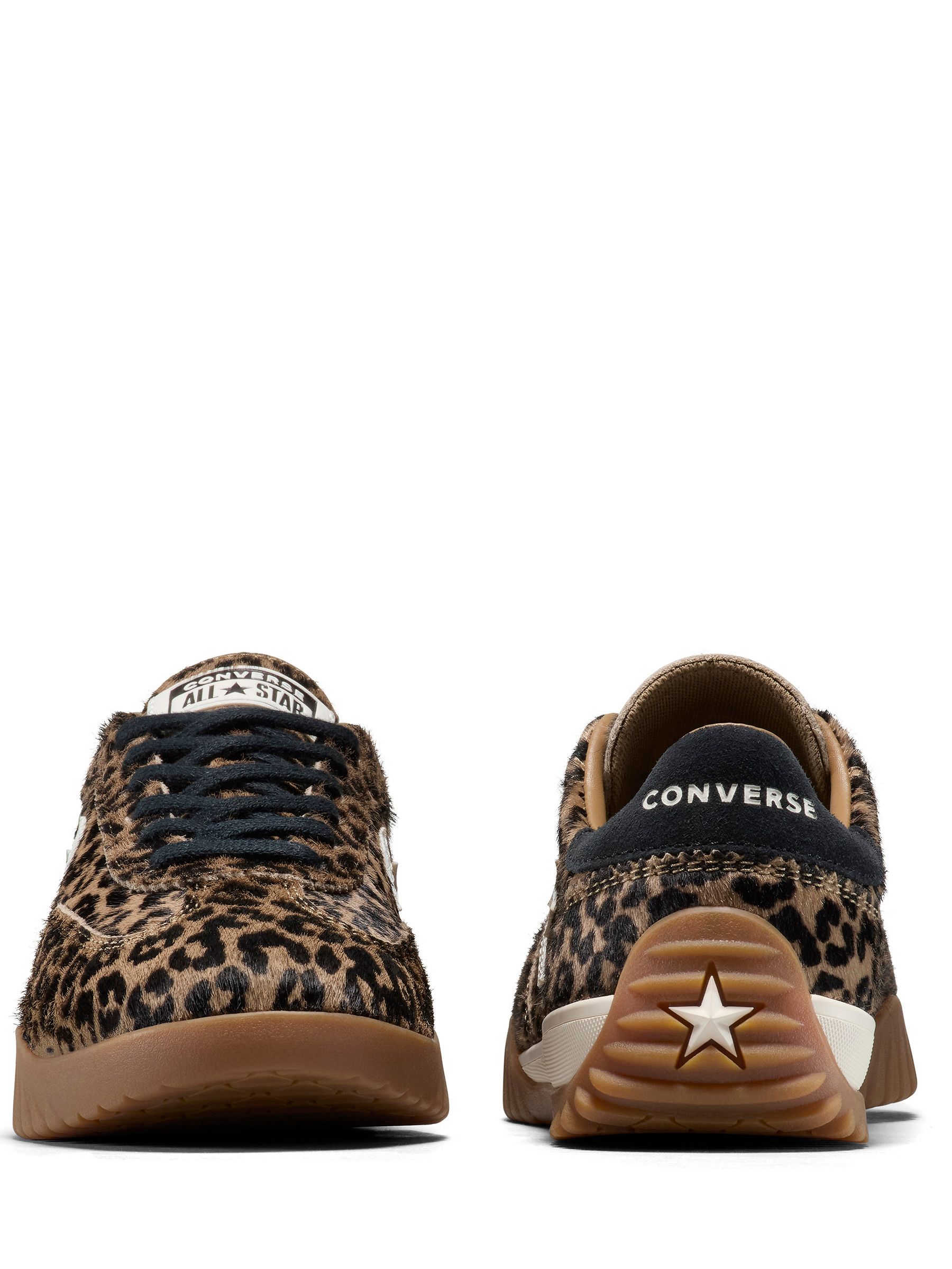 Buy Converse Brown Run Star Leopard Suede All-Over Trainers from Next ...