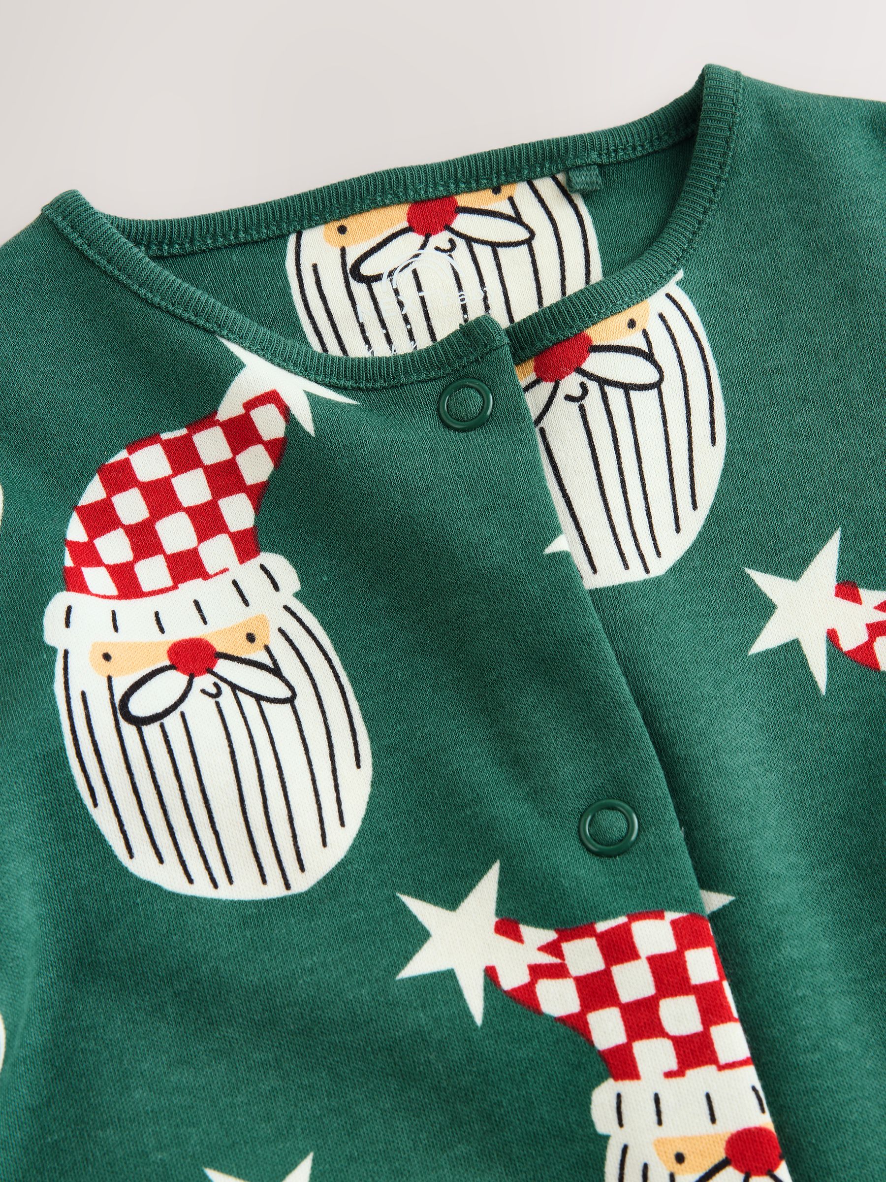 Buy Green Santa Matching Family Christmas Sleepsuit (0mths-3yrs) from ...