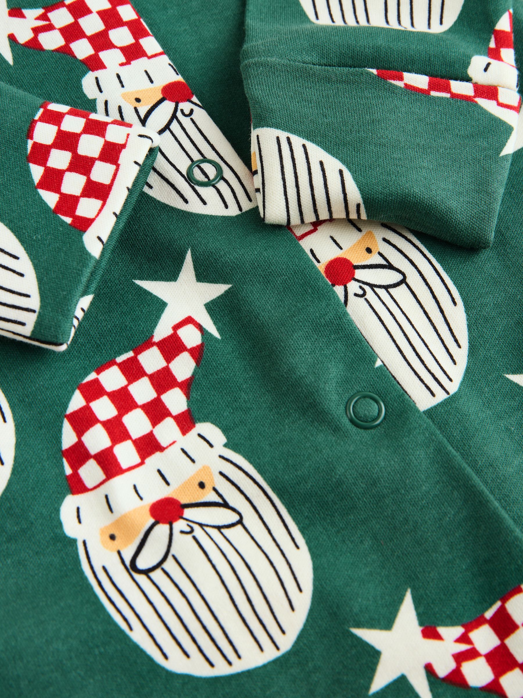 Buy Green Santa Matching Family Christmas Sleepsuit (0mths-3yrs) from ...