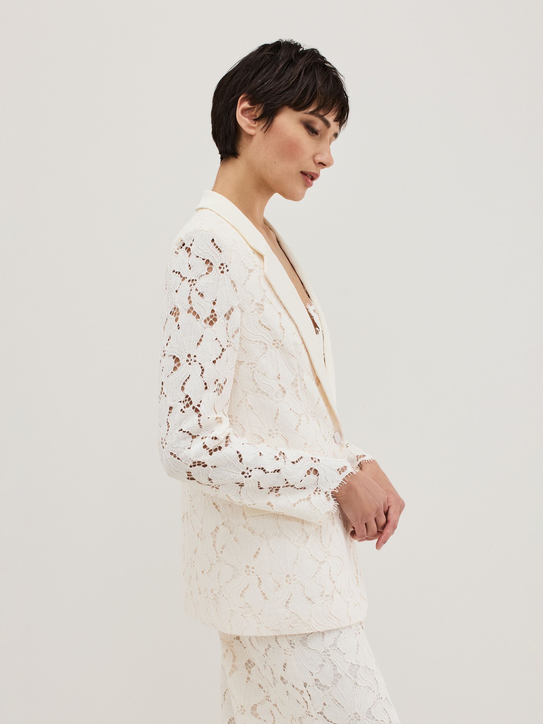 Buy Phase Eight White Gracie Lace Jacket from the Next UK online shop