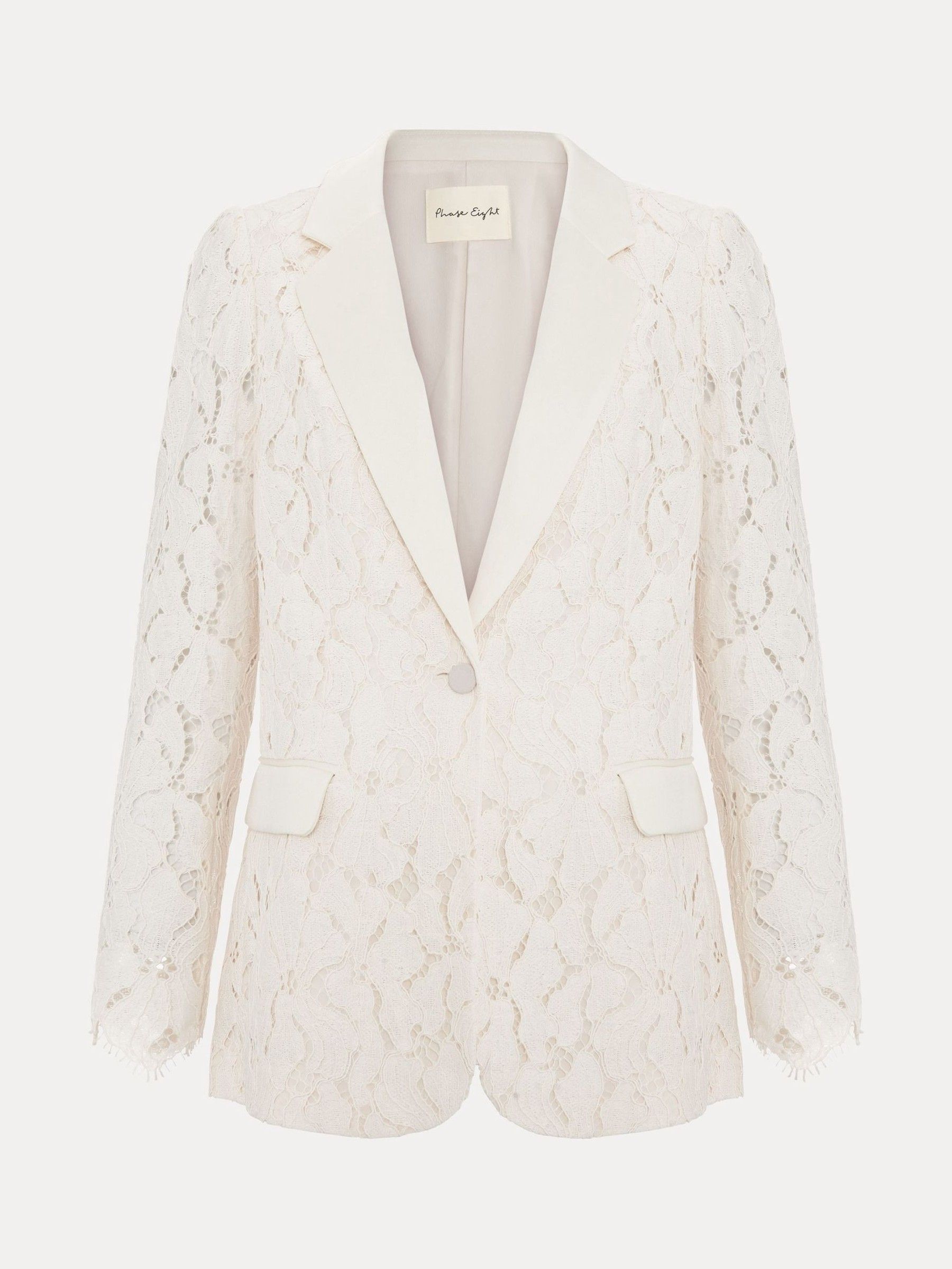 Buy Phase Eight White Gracie Lace Jacket from the Next UK online shop