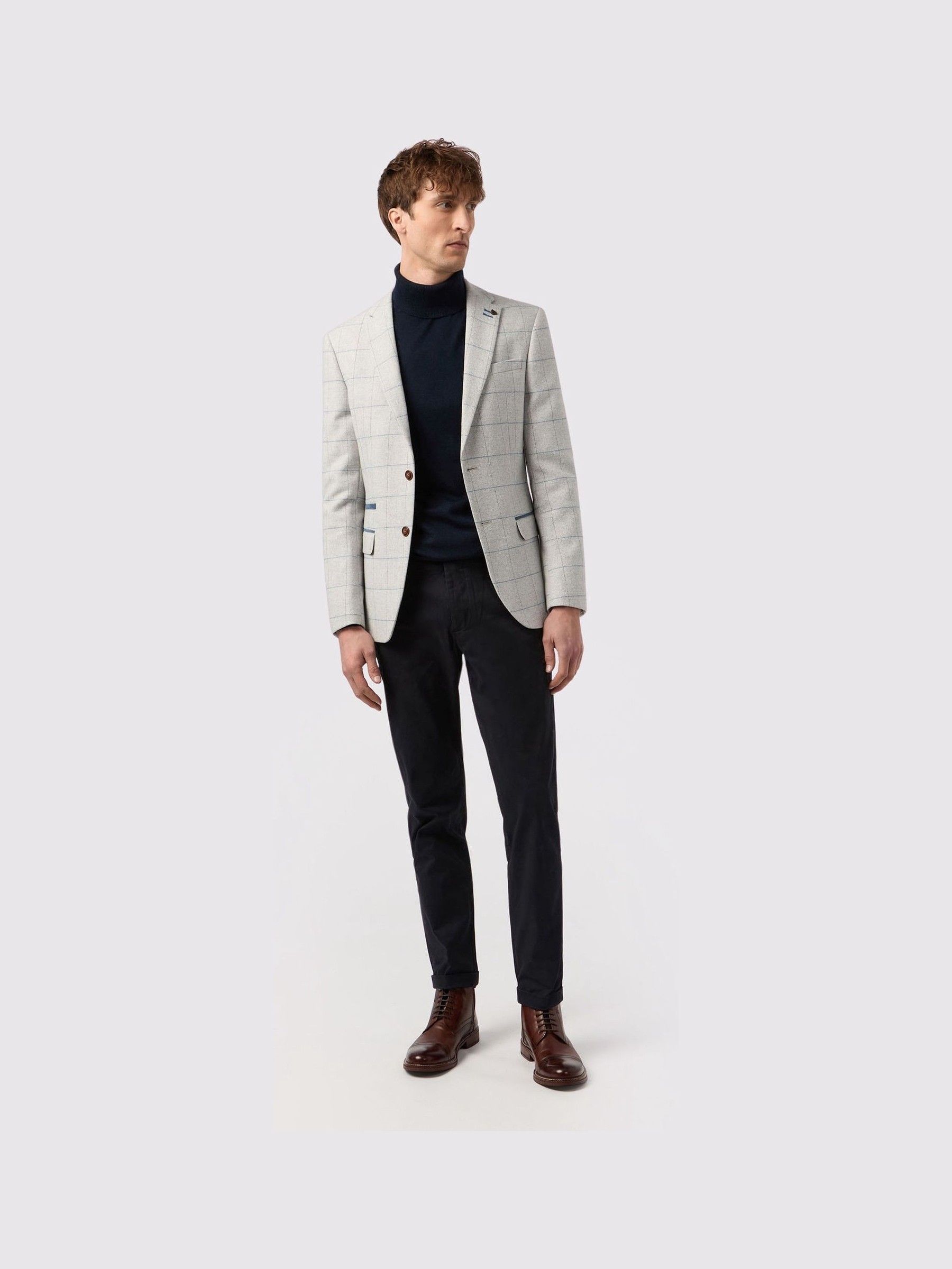 Buy Antique Rogue Grey Powell Checks Tweed Jacket from the Next UK ...