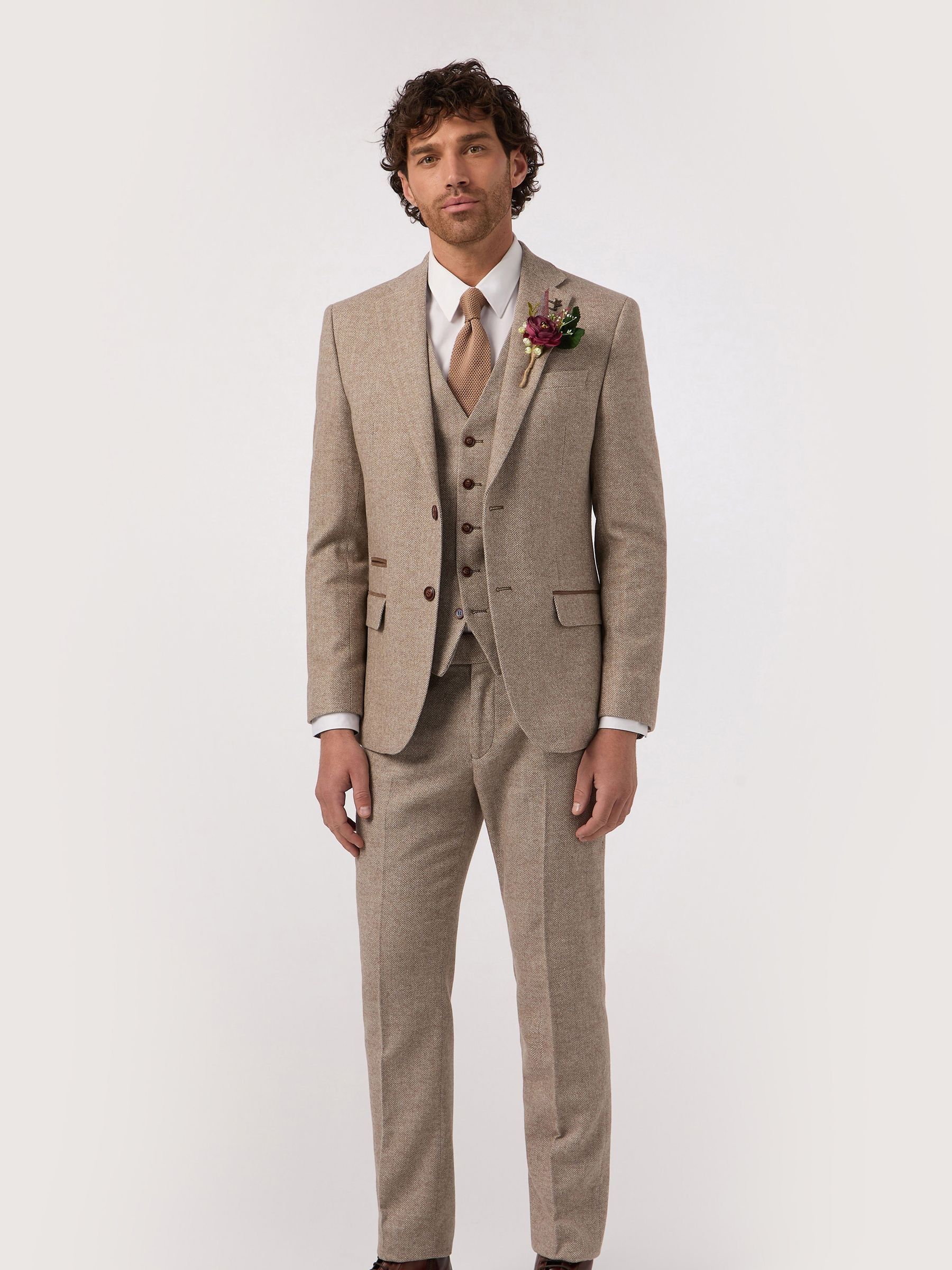 Buy Antique Rogue Natural Herringbone Tweed Jacket from the Next UK ...