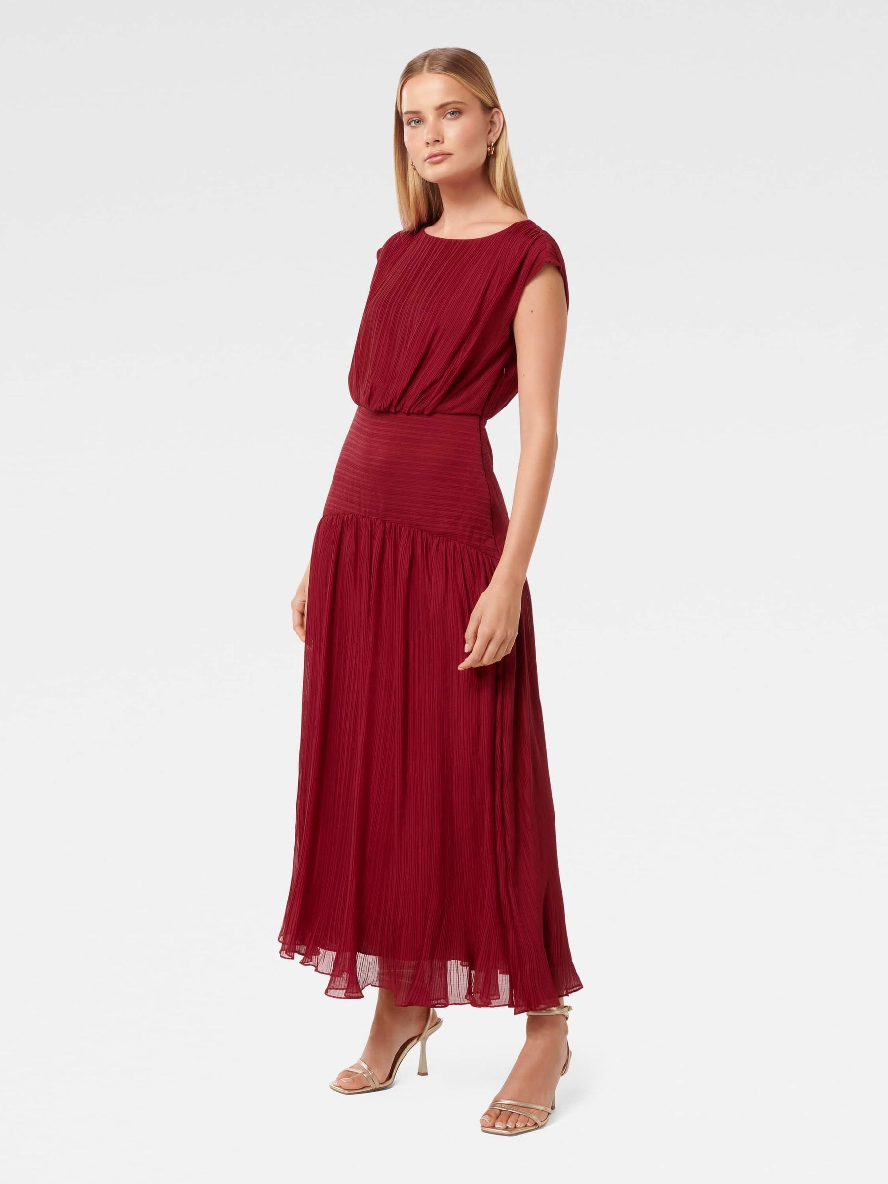 Buy Forever New Red Lila Crinkle Maxi Dress from the Next UK online shop