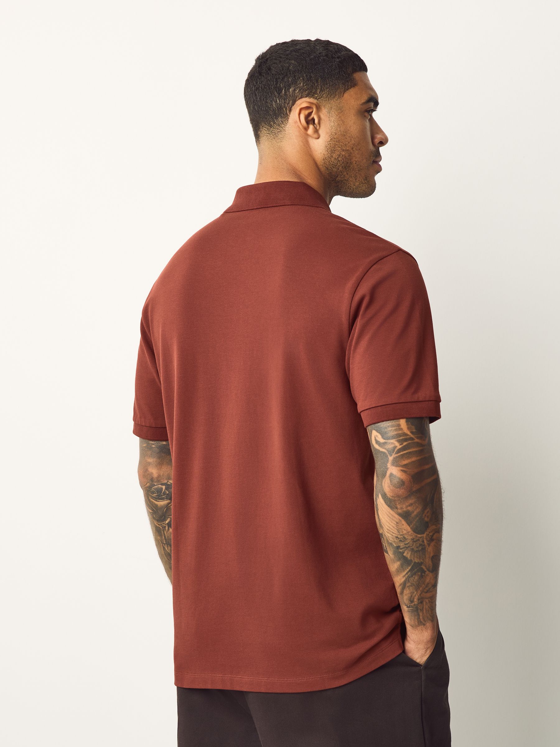 Buy Red Rust Regular Fit Short Sleeve Pique Polo Shirts from Next Australia