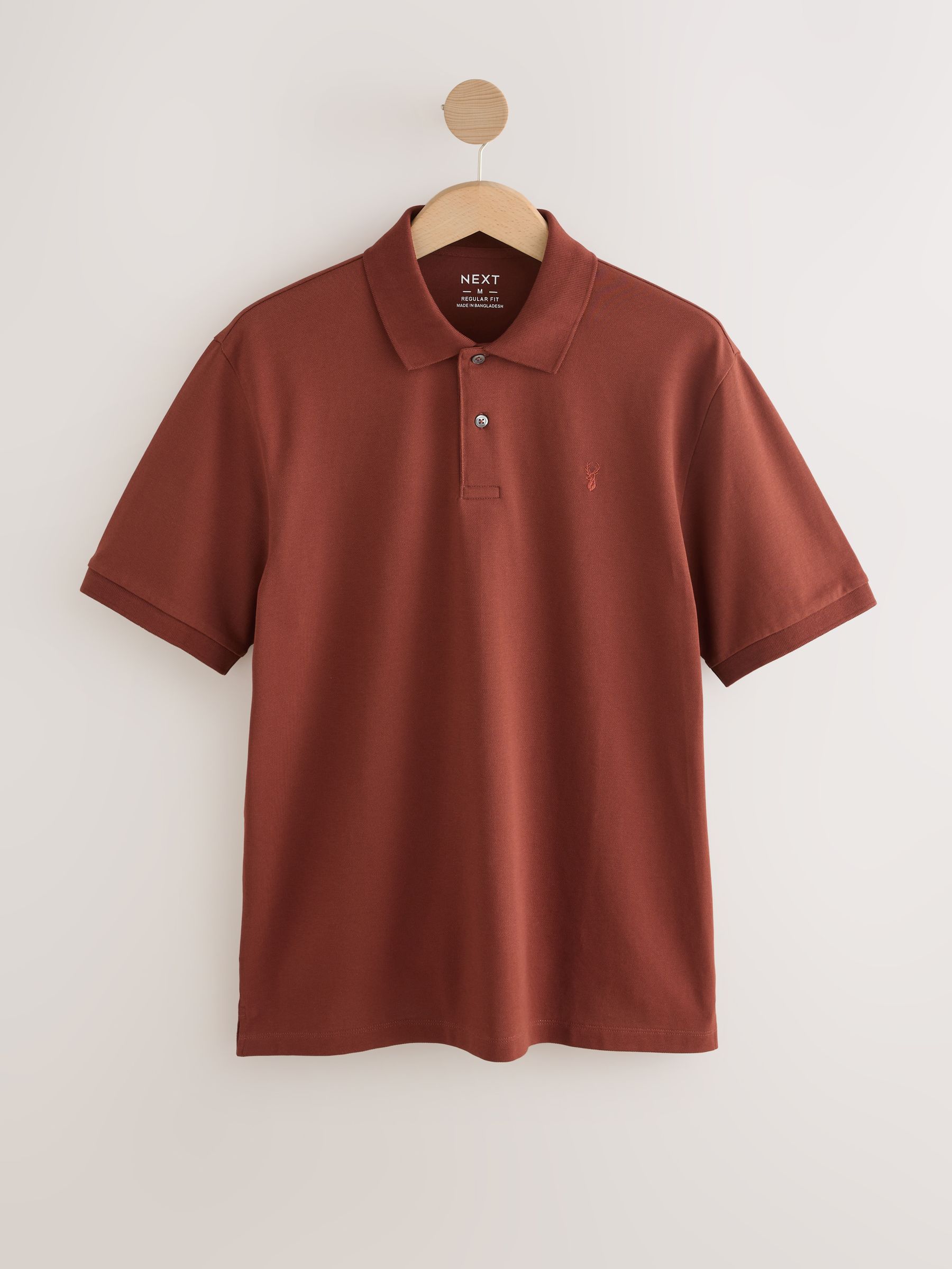 Buy Red Rust Regular Fit Short Sleeve Pique Polo Shirts from the Next ...
