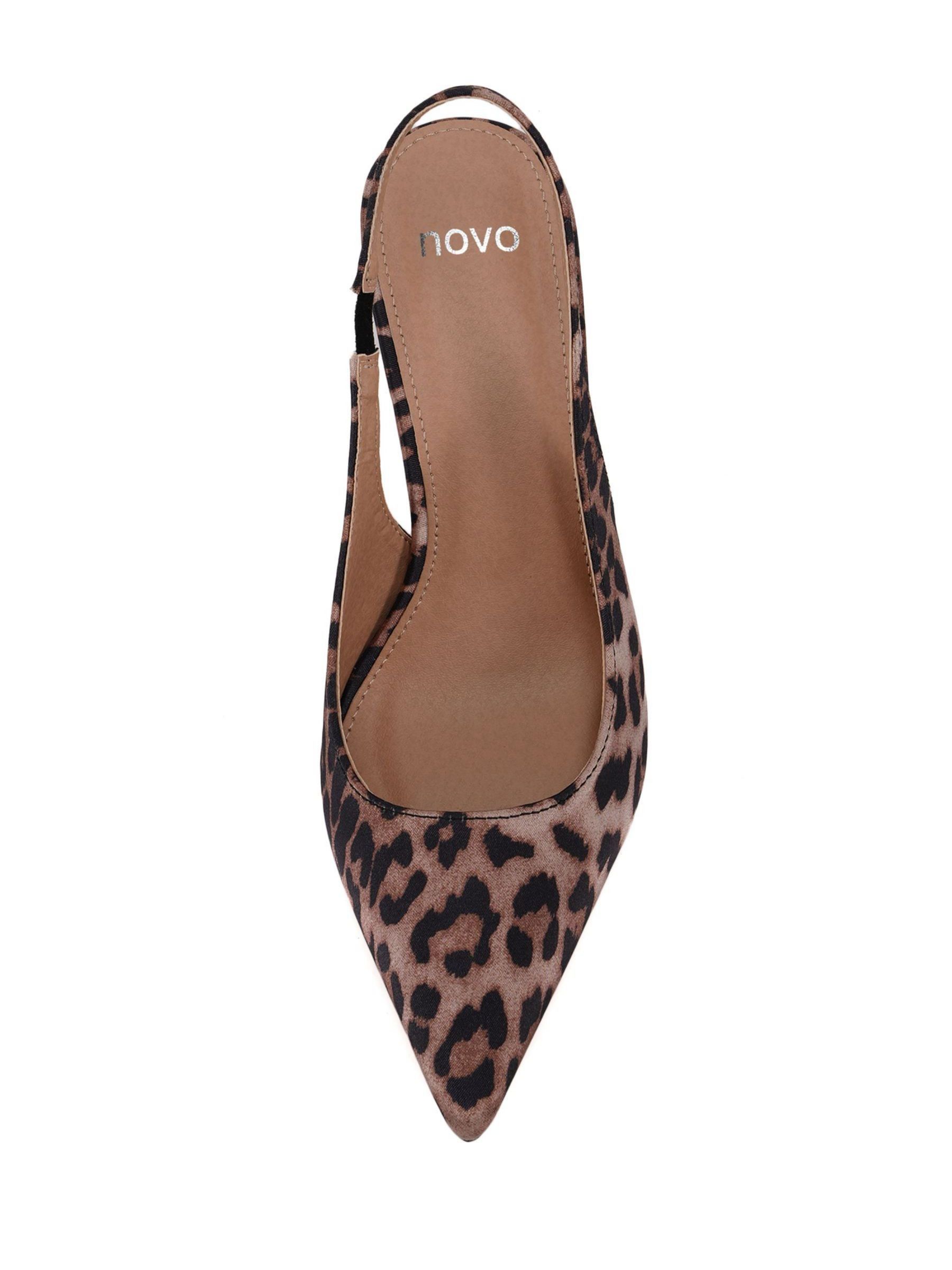 Buy Novo Leopard Animal Print Wide Fit Iraya Point Slingback Court Shoes from the Next UK online ...