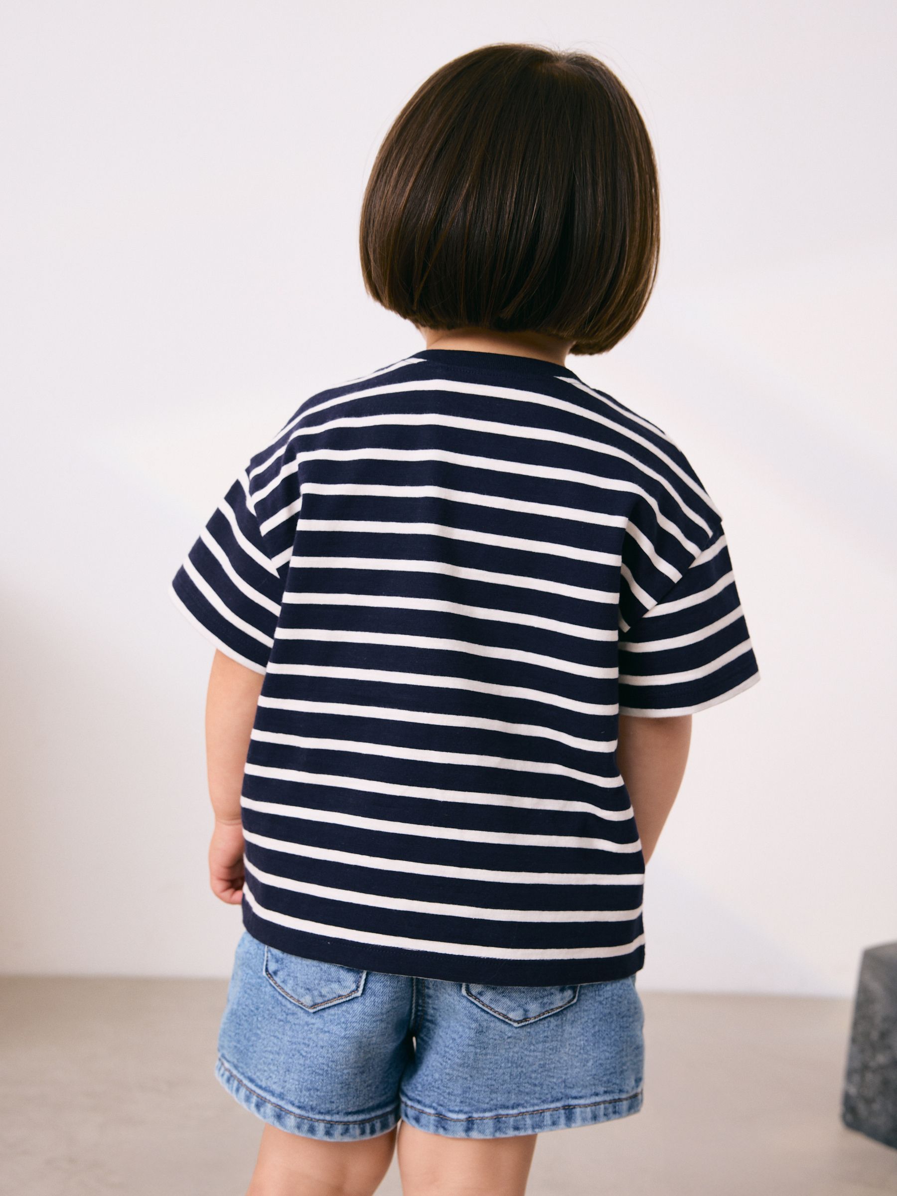 Buy Navy Stripe Rainbow Short Sleeve T-Shirt (3mths-7yrs) from Next Canada