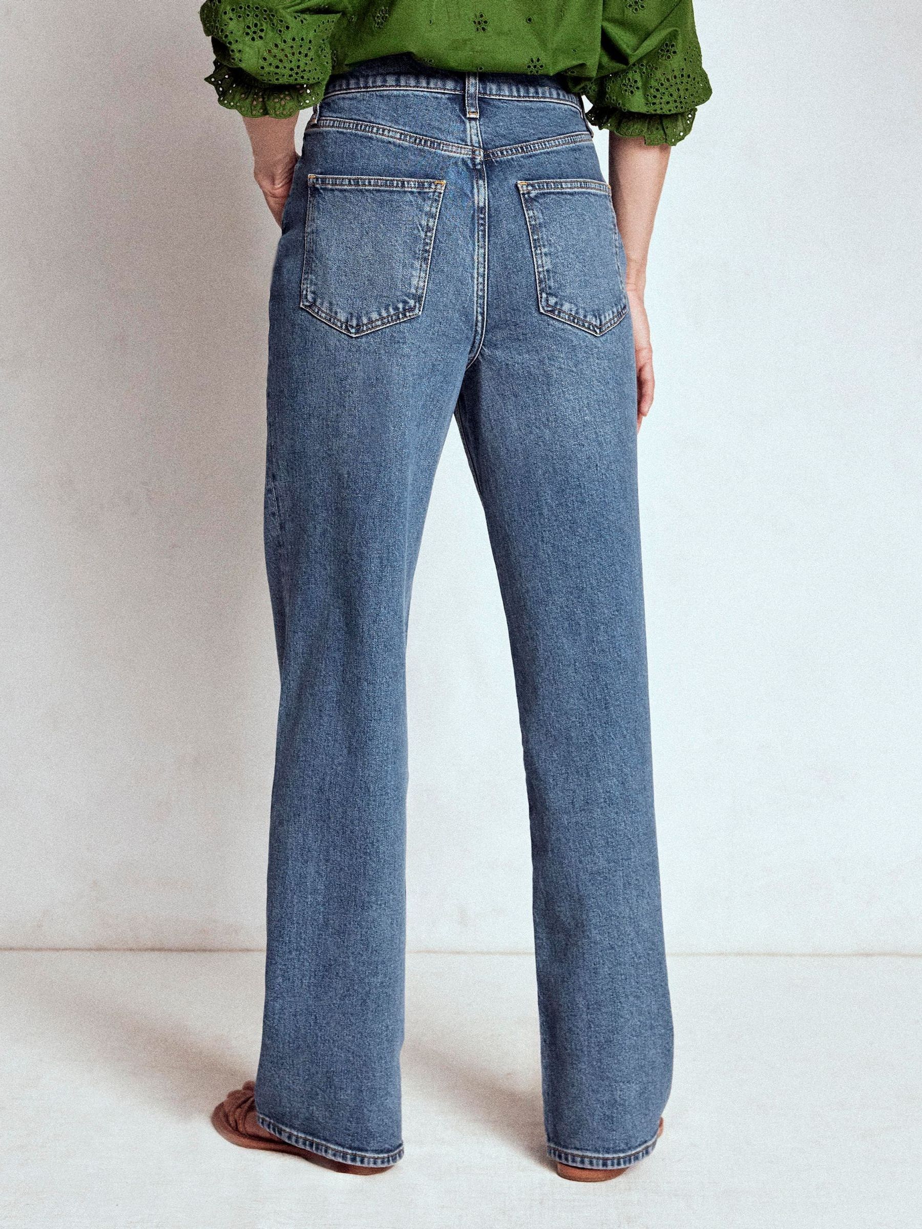 Buy Boden Blue High Rise Column Leg Jeans from the Next UK online shop