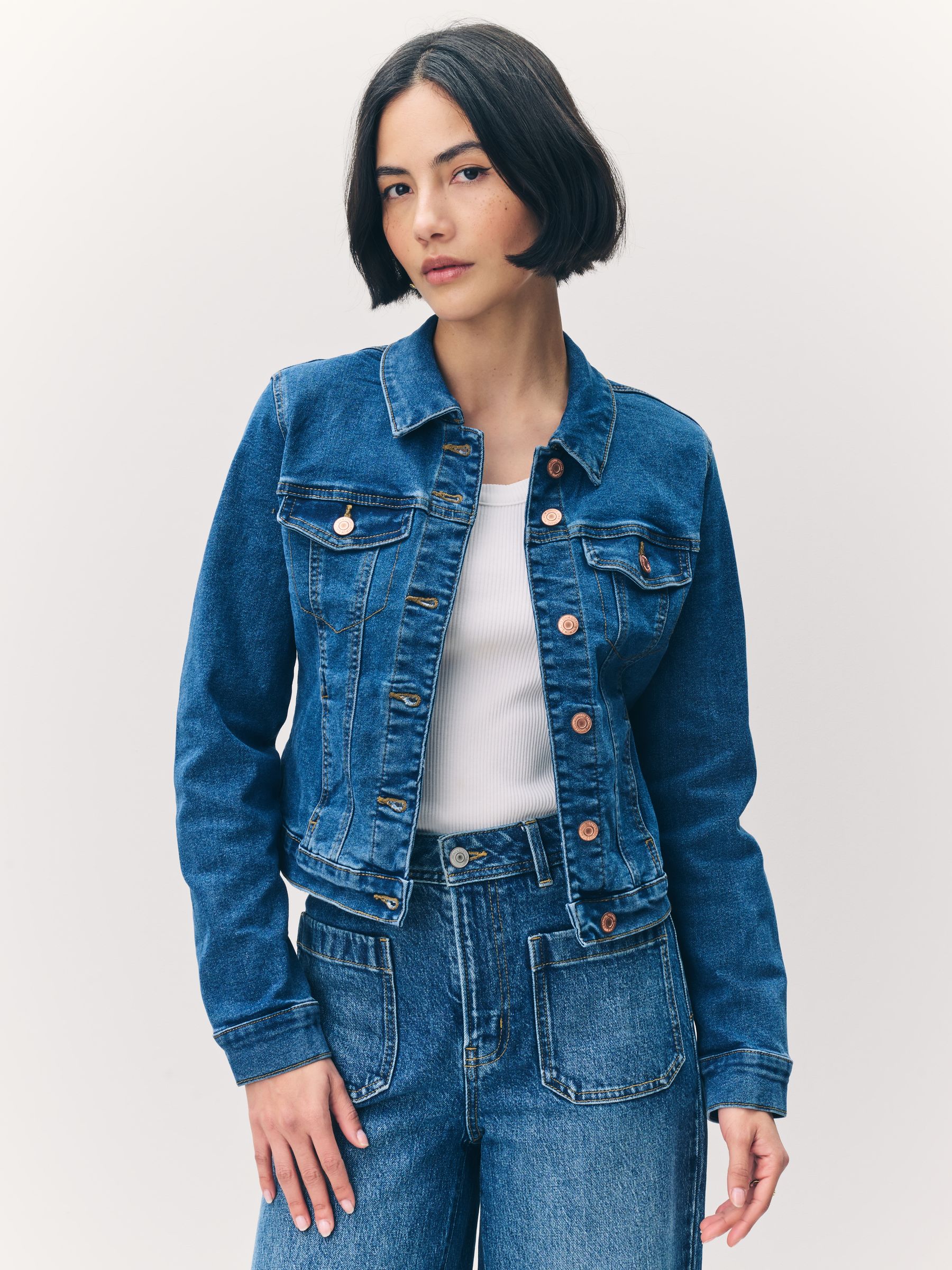 Buy VERO MODA Light Blue Slim Fit Denim Jacket from the Next UK online shop