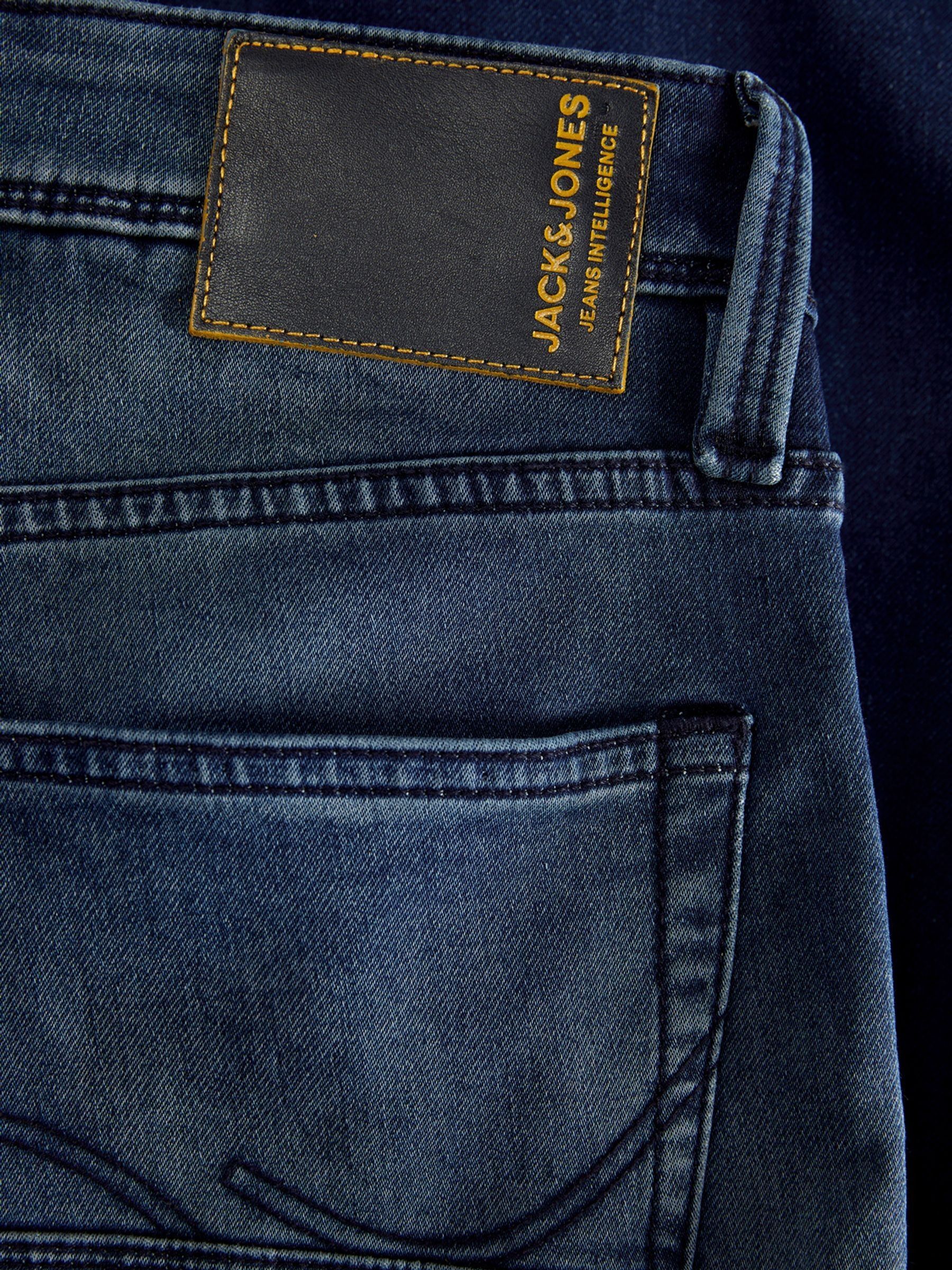 Buy JACK & JONES Washed Blue Mike Tapered Fit Jeans from the Next UK ...