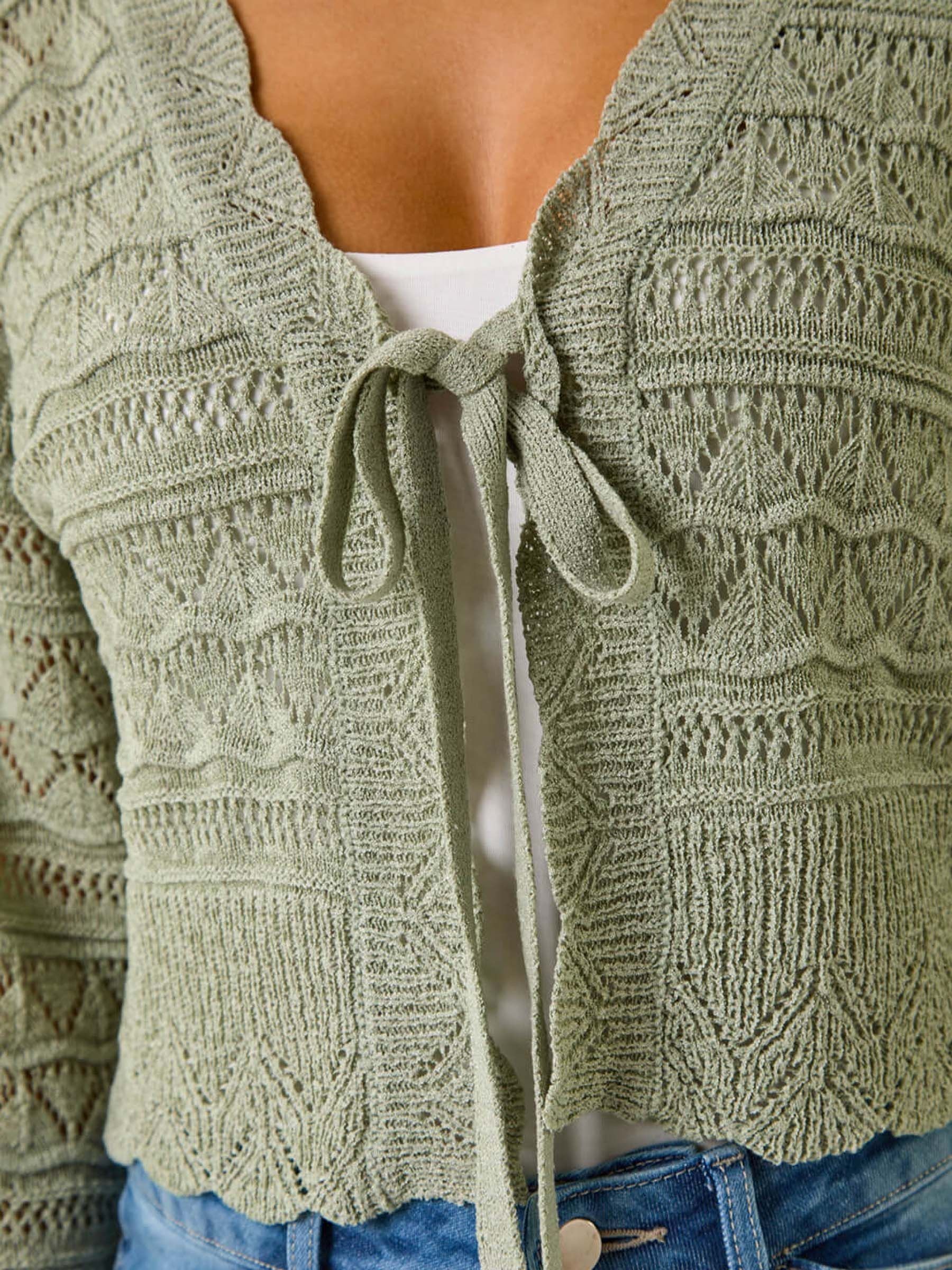 Buy Roman Green Textured Scallop Shrug from the Next UK online shop