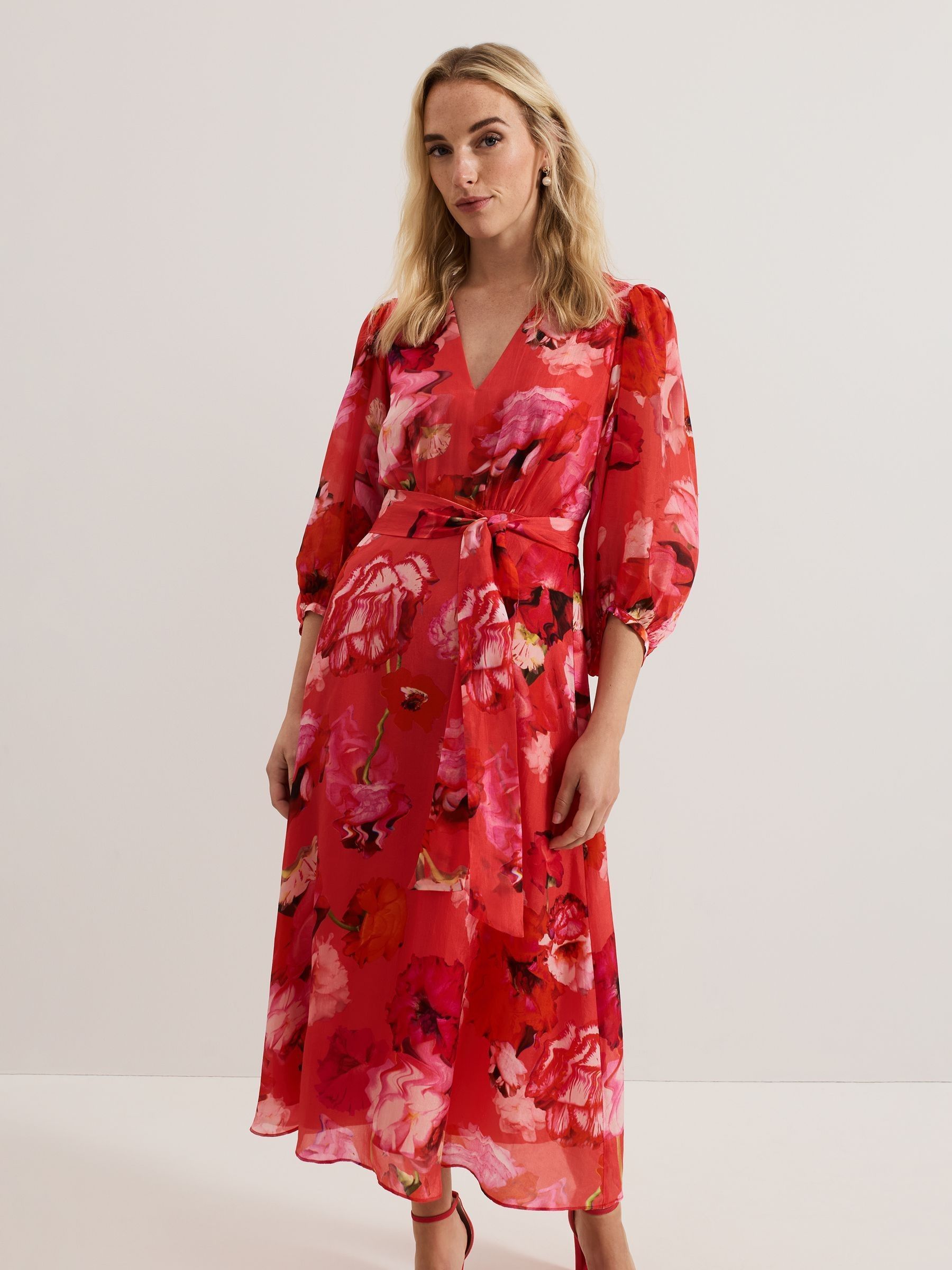 Buy Phase Eight Pink Federica Midi Dress from the Next UK online shop