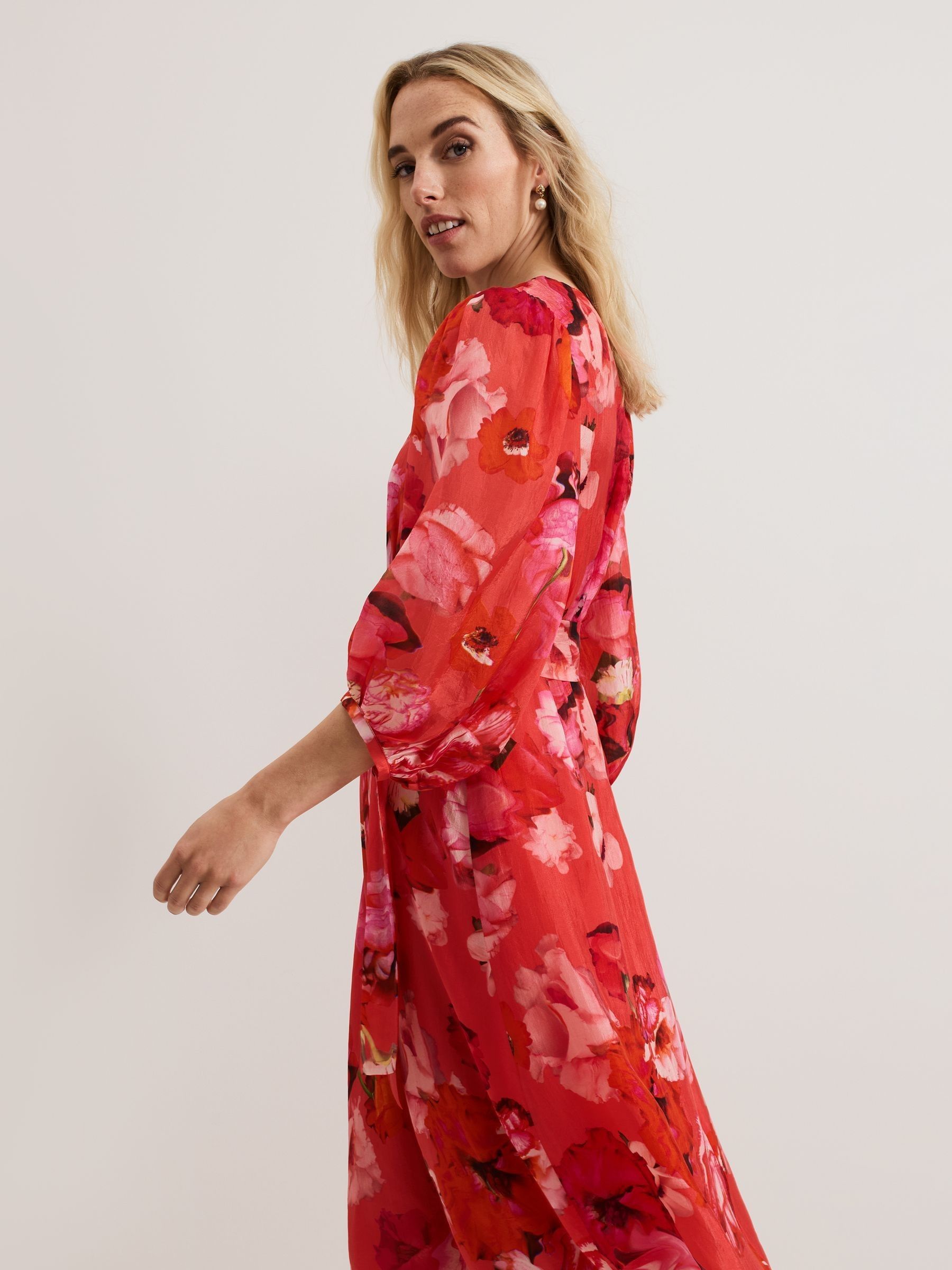 Buy Phase Eight Pink Federica Midi Dress from the Next UK online shop