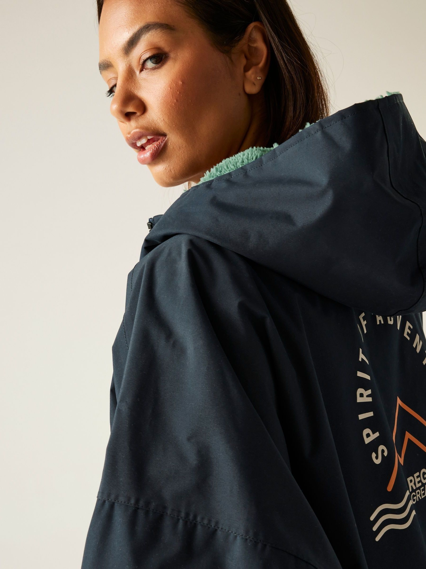 Buy Regatta Navy/Green Oversized Waterproof Borg-Fleece Lined Changing ...