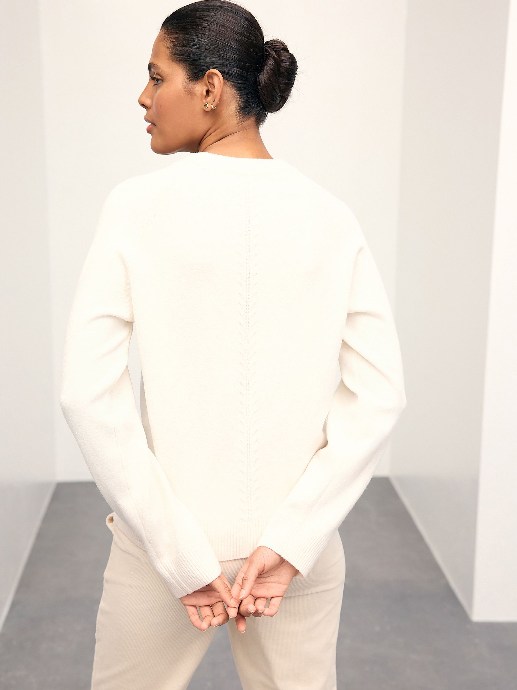 Buy Ecru Supersoft Crew Neck Long Sleeve Jumper from the Next UK online ...