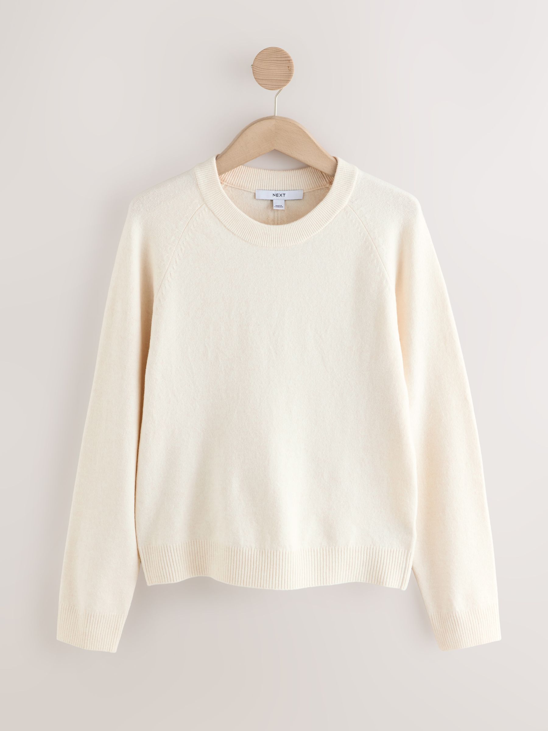 Buy Ecru Supersoft Crew Neck Long Sleeve Jumper from the Next UK online ...