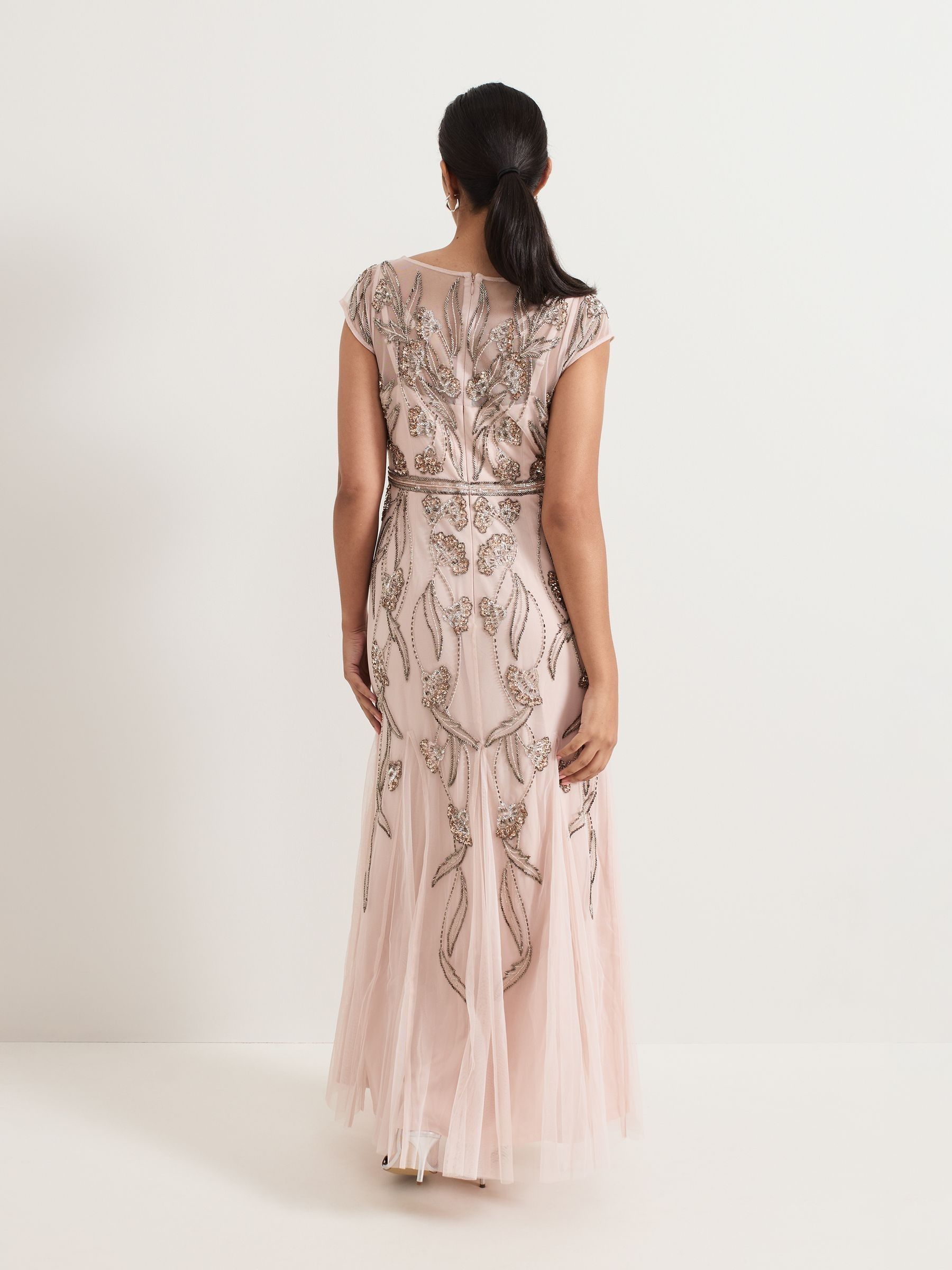 Buy Phase Eight Pink Petite Evonne Beaded Dress from the Next UK online ...