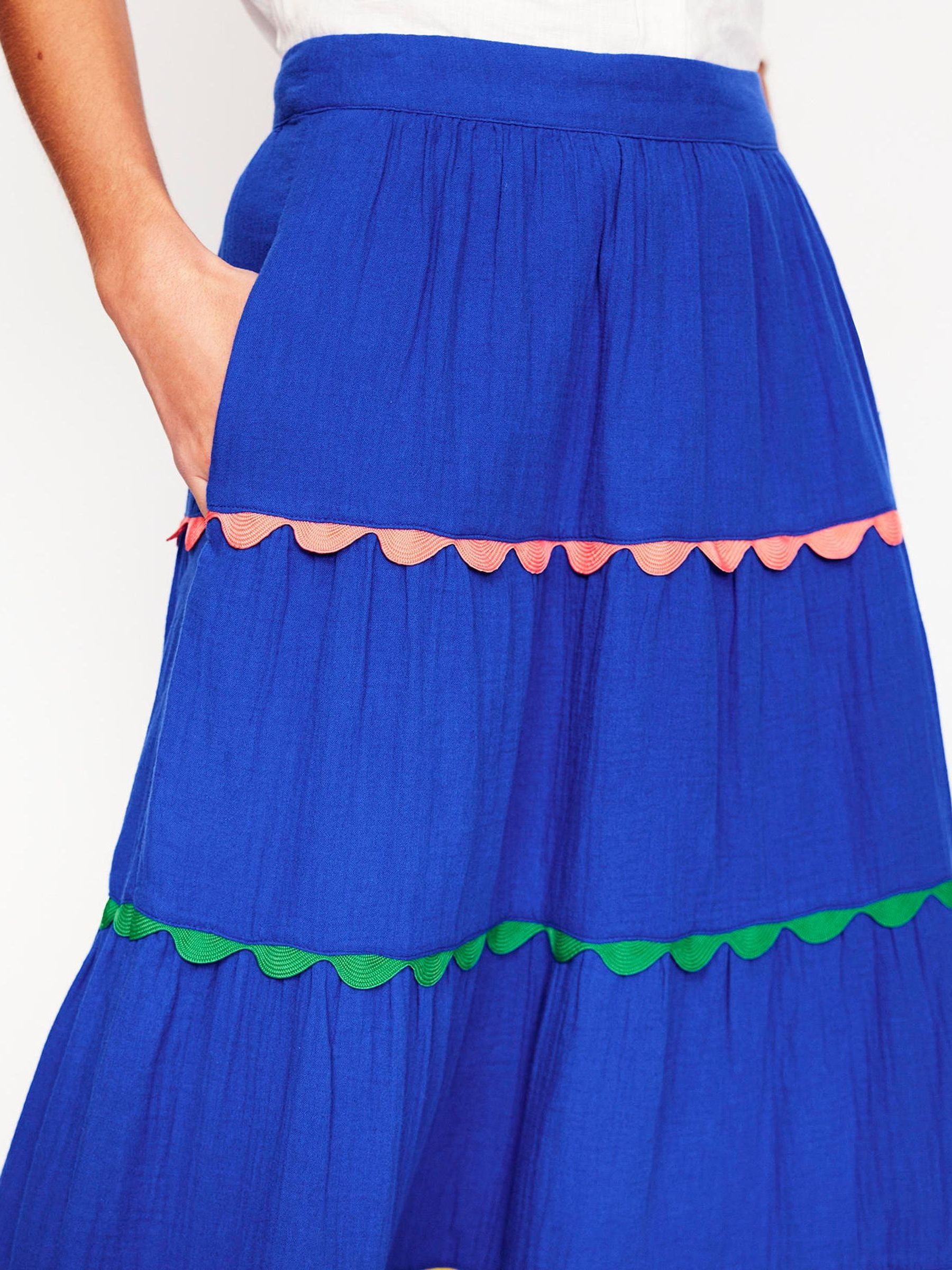 Buy Boden Blue Nadia Double Cloth Maxi Skirt from the Next UK online shop