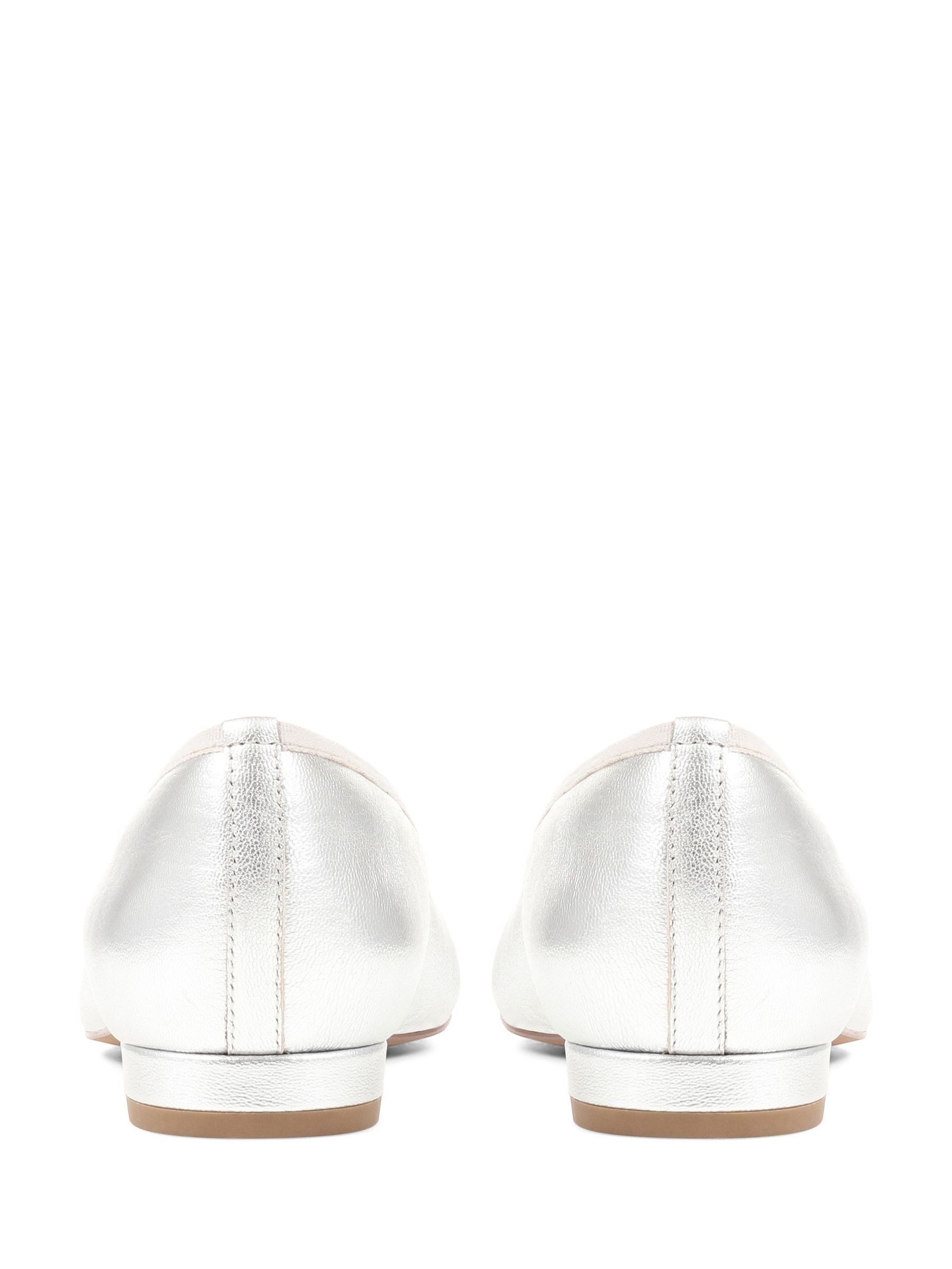 Buy Jones Bootmaker Silver Soleil Leather Low Ballet Shoes from the ...