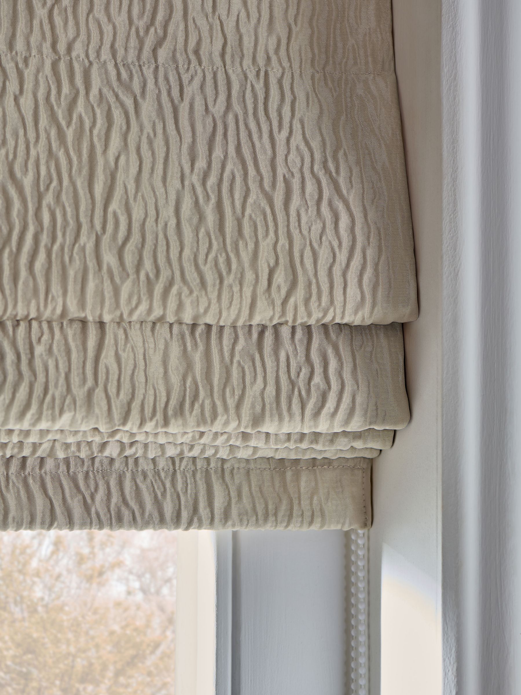 Buy Champagne Gold Ready Made Blackout Thermal Crinkle Faux Silk Roman ...