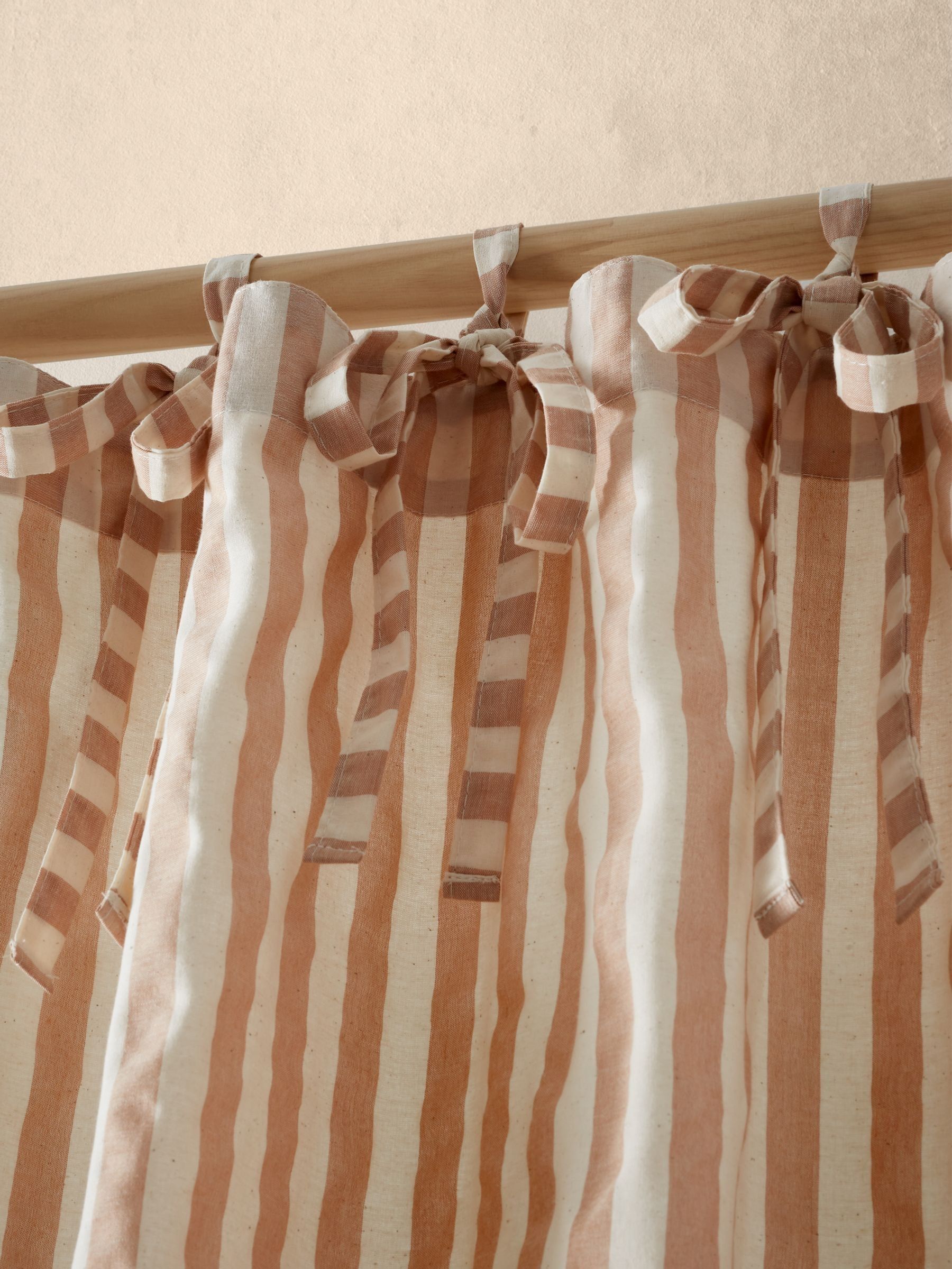 Buy Pineapple Elephant Clay Zanzibar Yarn Dyed Stripe Voile Curtains ...