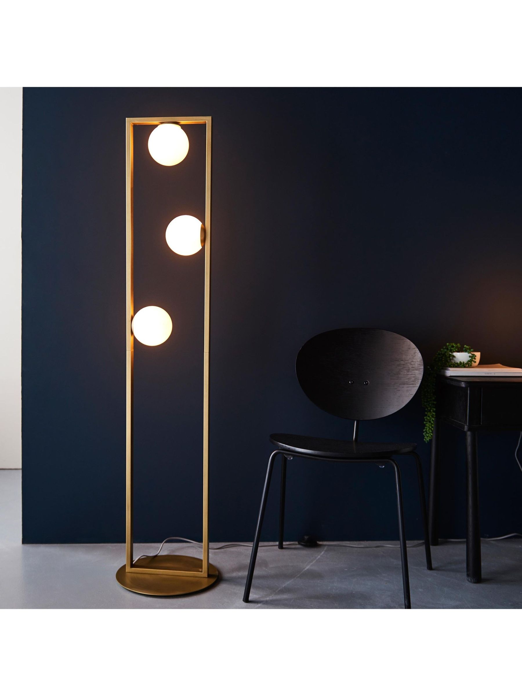 Buy Gallery Home Brushed Gold Teo Floor Light from the Next UK online shop