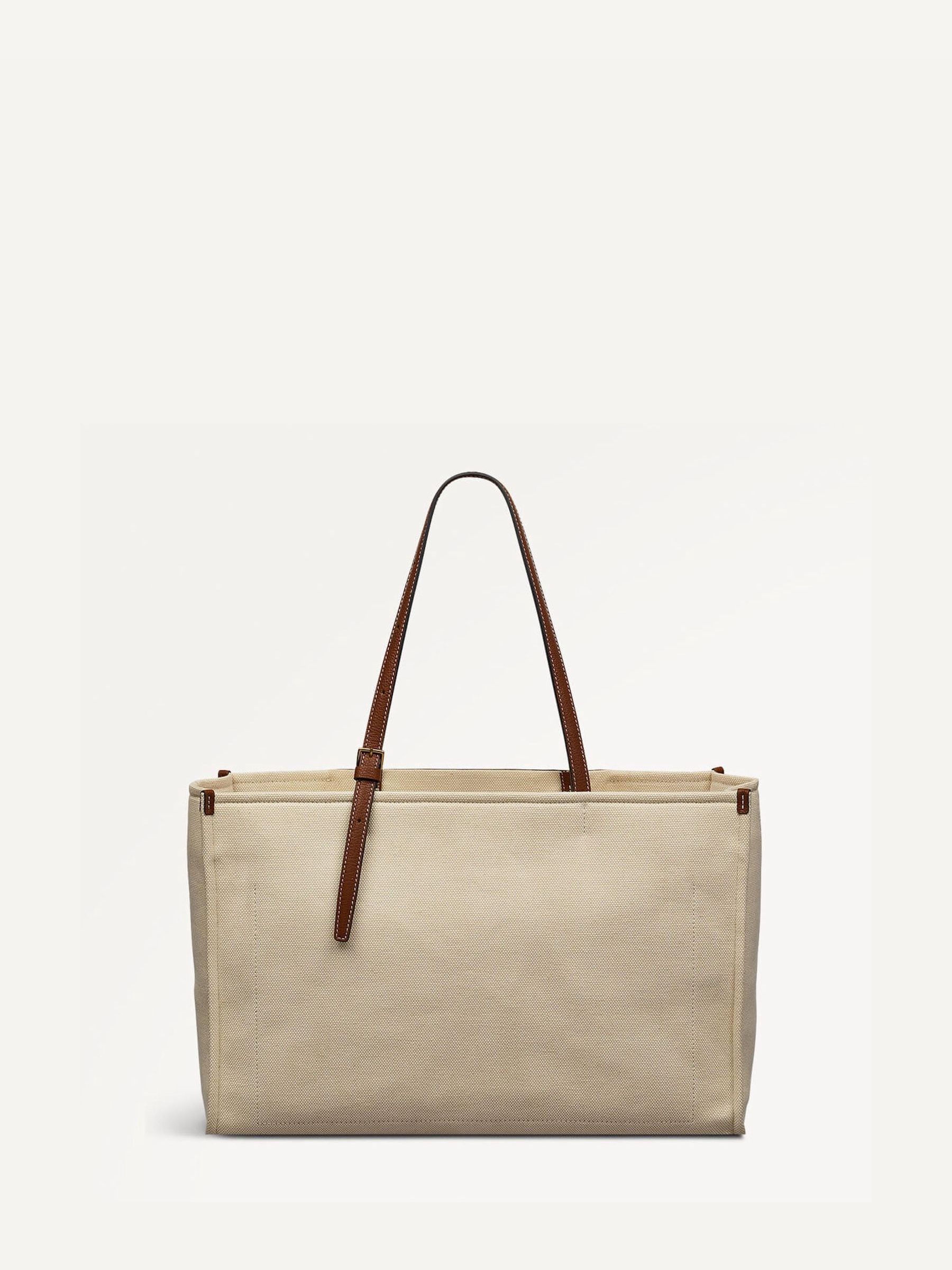Buy Radley Large Natural the Burlington Canvas Zip Top Tote Bag from ...