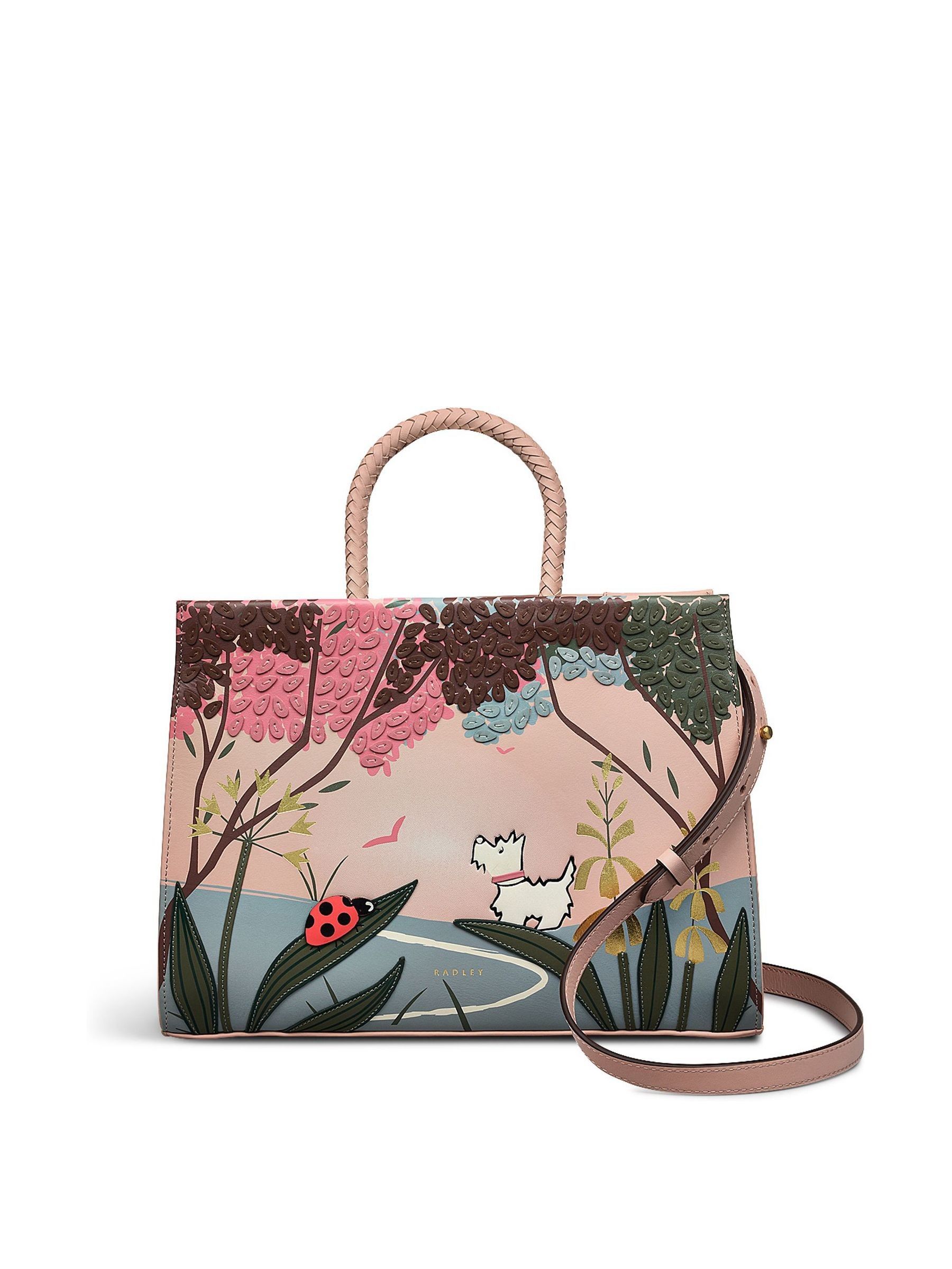 Buy Radley London Pink London Medium Spring Meadow Ziptop Grab Bag from ...