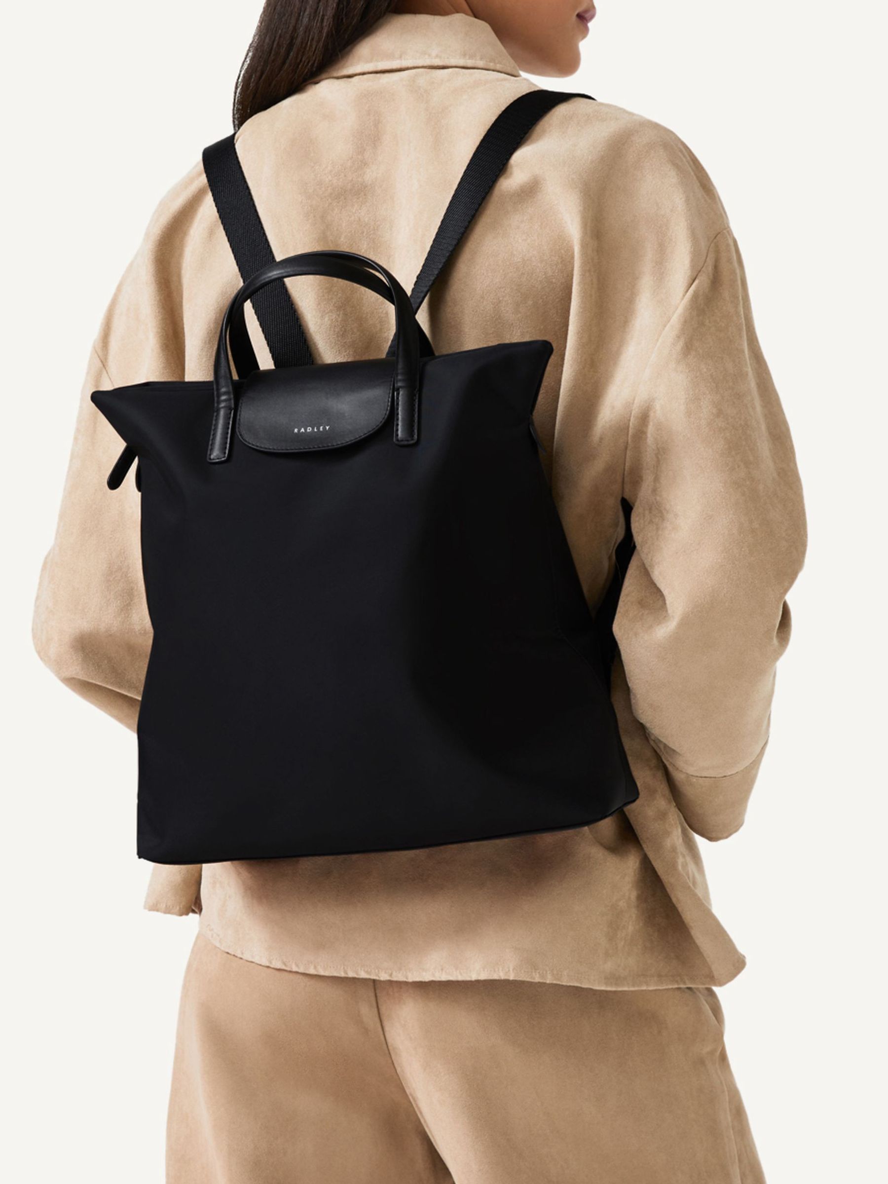 Buy Radley Medium Pocket Essentials Zip Top Brown Backpack from the ...